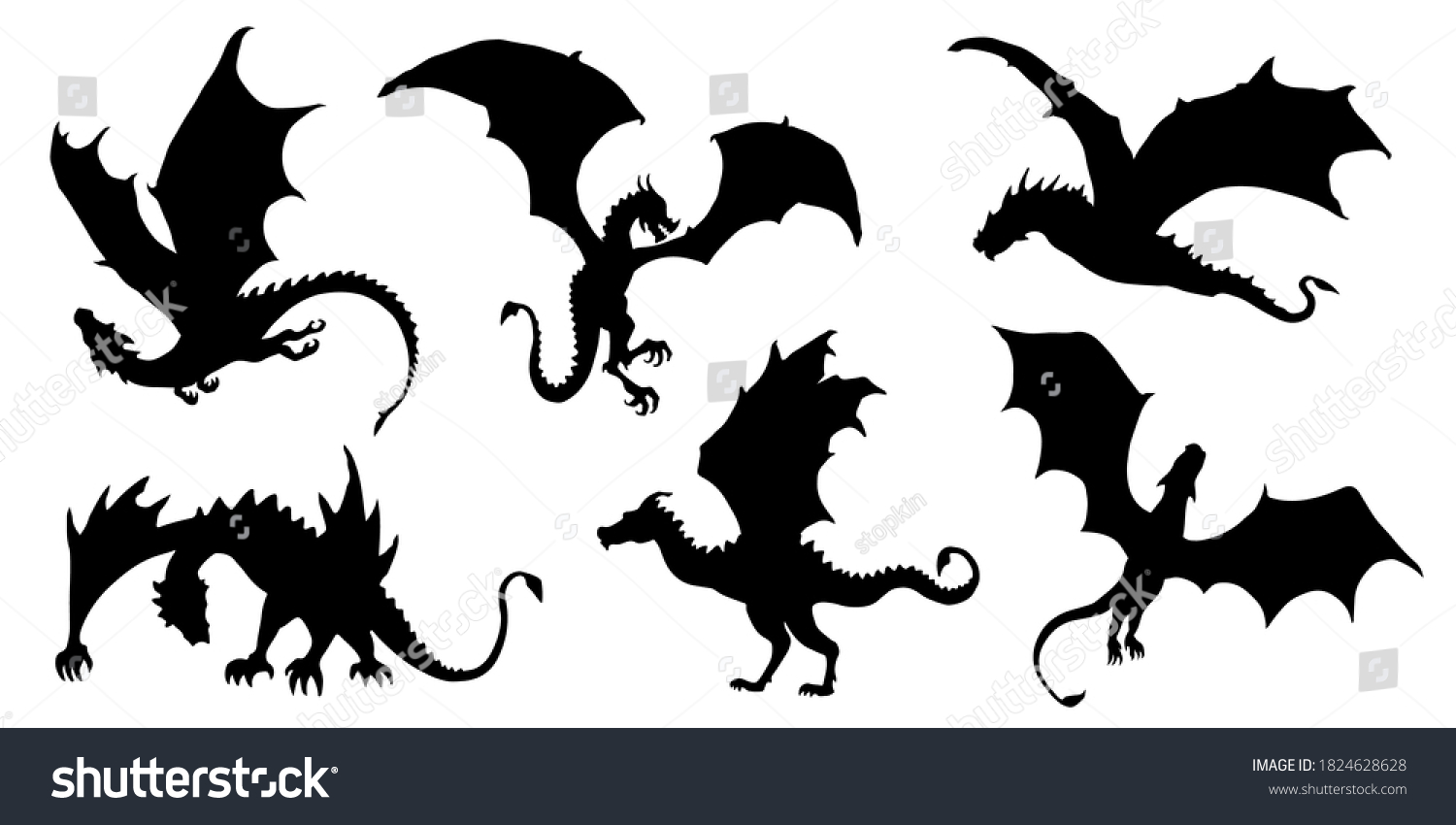 44,704 Dragon silhouette Images, Stock Photos & Vectors | Shutterstock