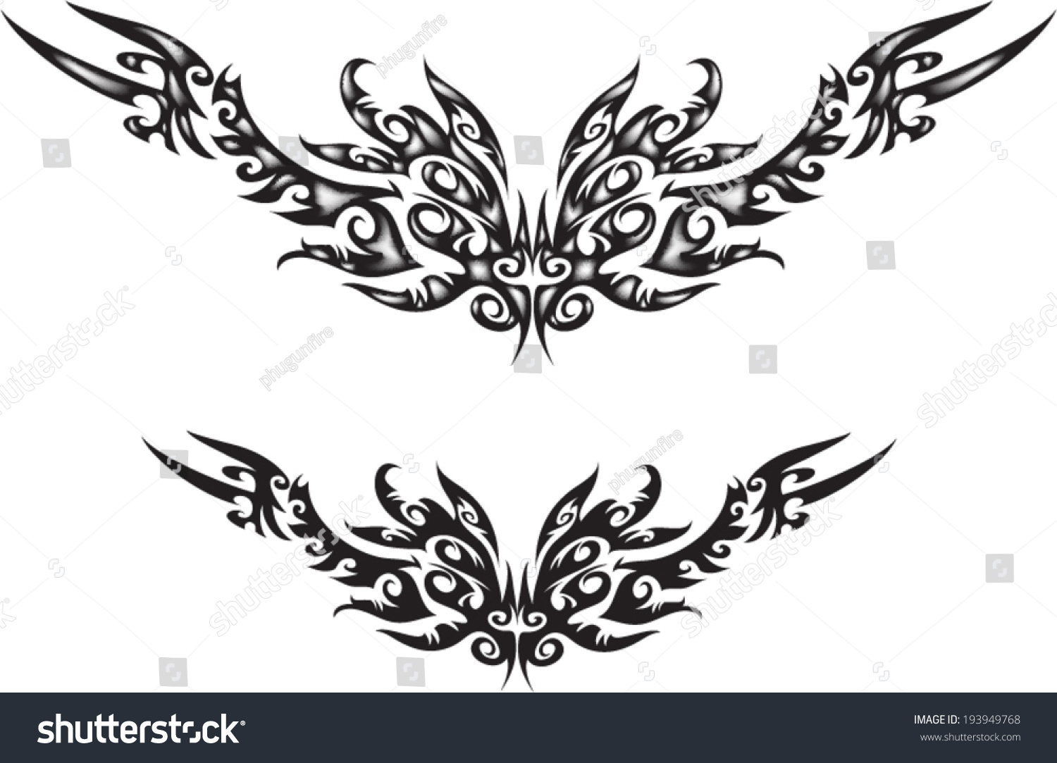 Dragon Tattoo Three Dimensions: vector de stock (libre de regalías ...