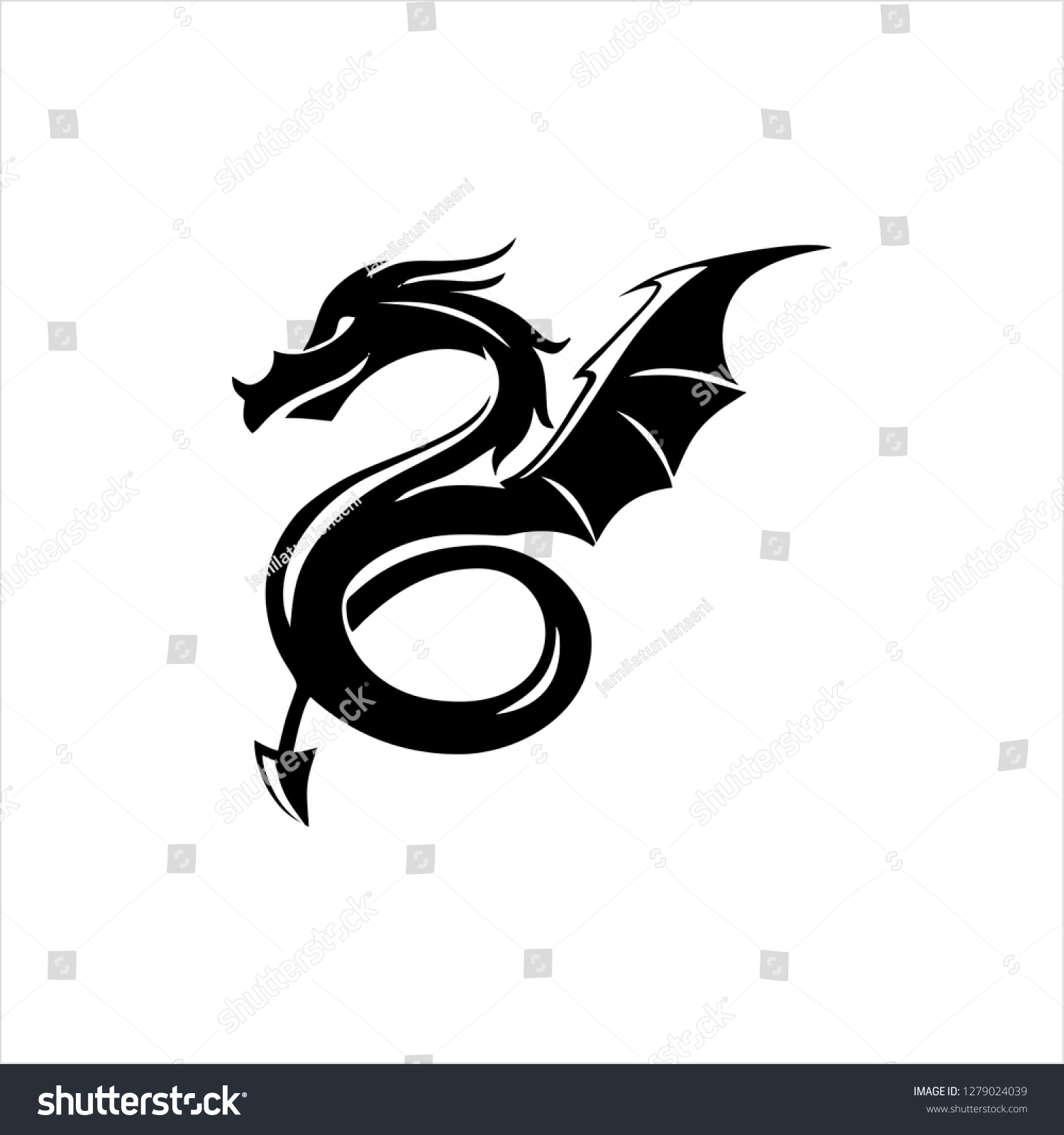 Dragon Vector Eps: vector de stock (libre de regalías) 1279024039 ...