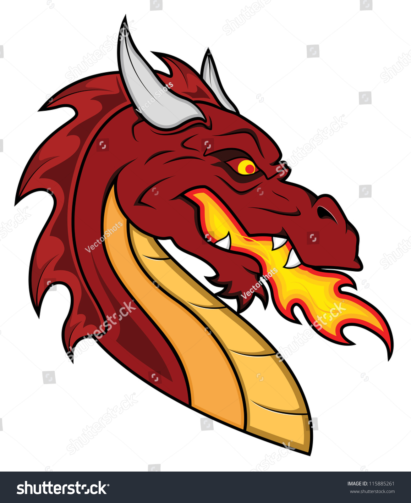 Dragon Vector Mascot Stock Vector (Royalty Free) 115885261 | Shutterstock