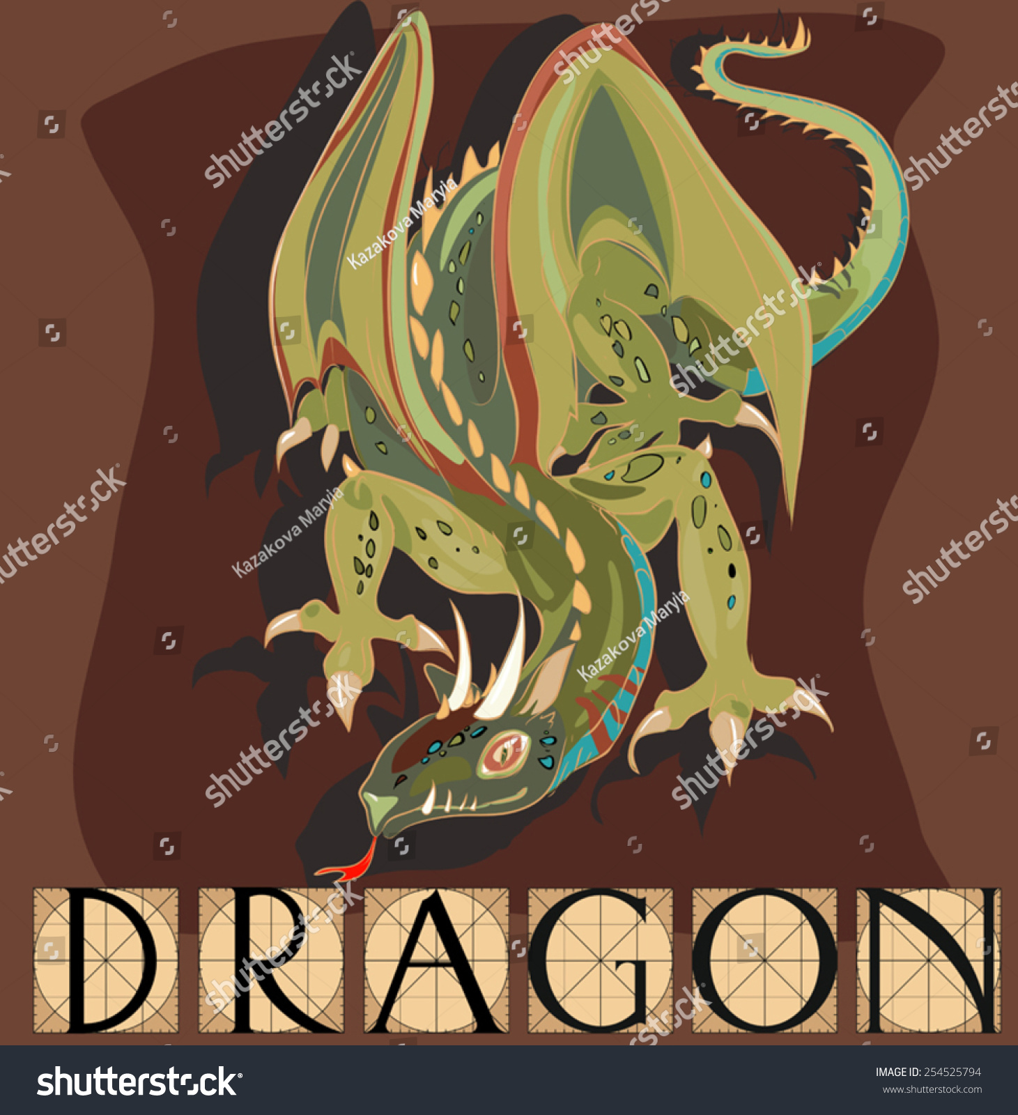 Dragon Title Stock Vector (Royalty Free) 254525794 | Shutterstock