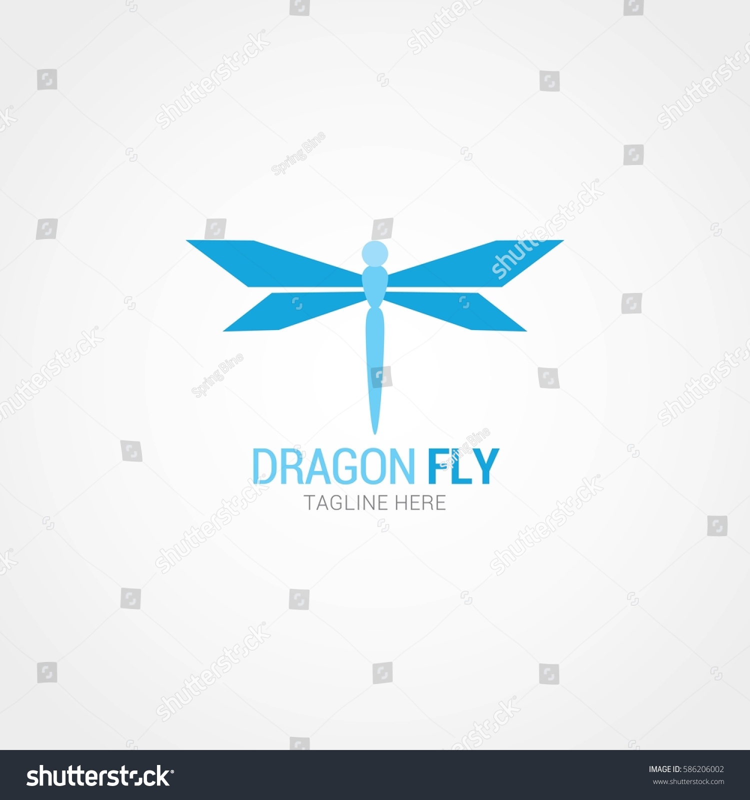 Dragonfly Logo Design Template Vector Illustration Stock Vector ...