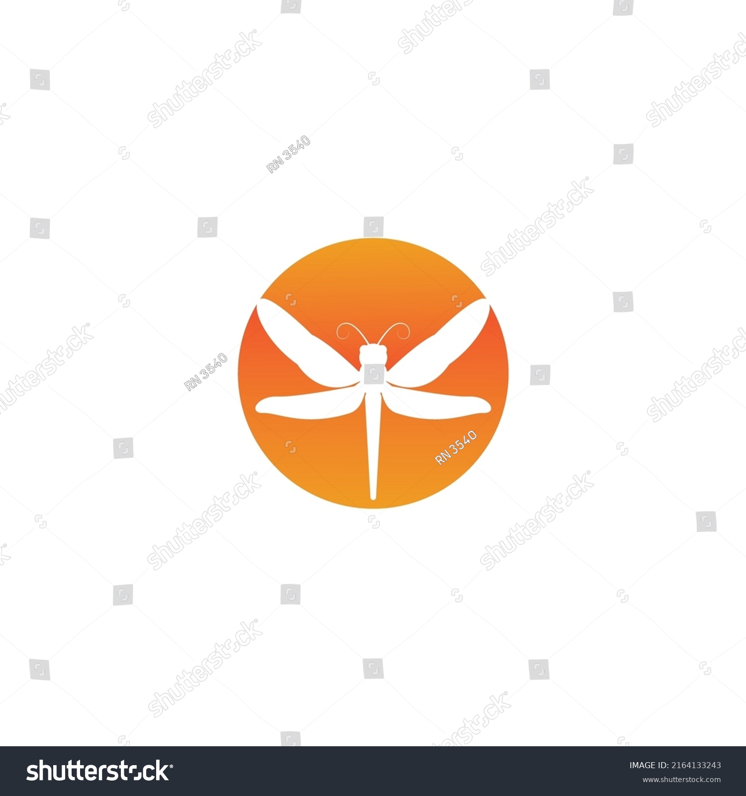 Dragonfly Logo Vectorillustration Template Design Stock Vector (Royalty ...