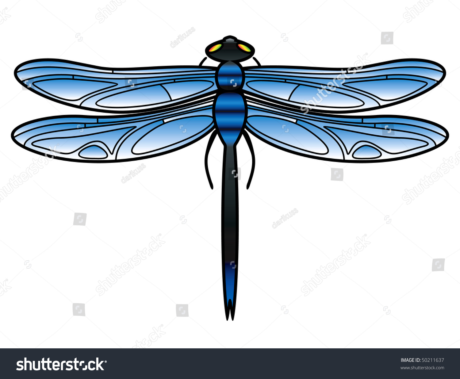 Dragonfly Vector Illustration Stock Vector (Royalty Free) 50211637 ...