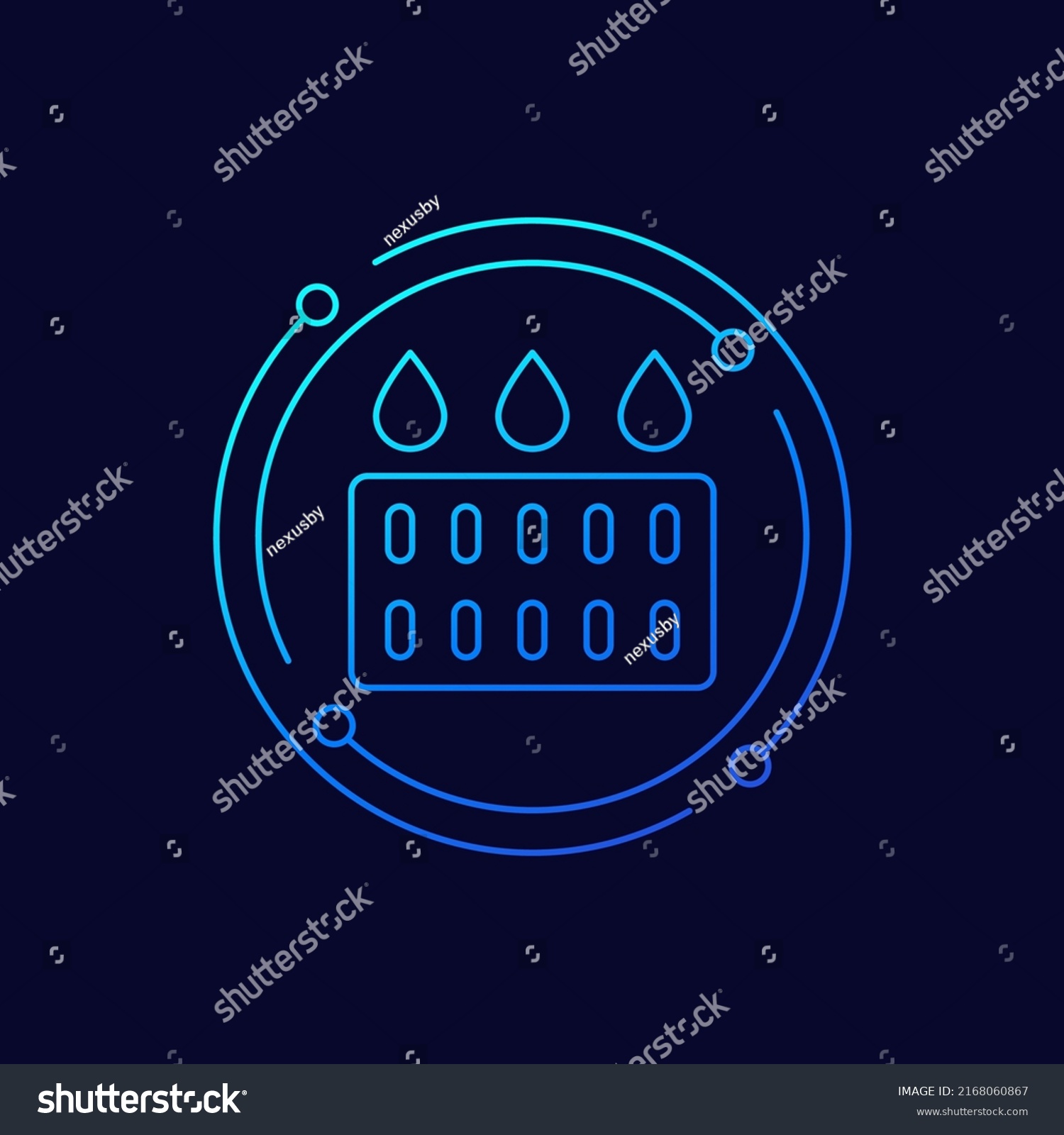 Drain Drainage Icon Linear Design Stock Vector (Royalty Free ...