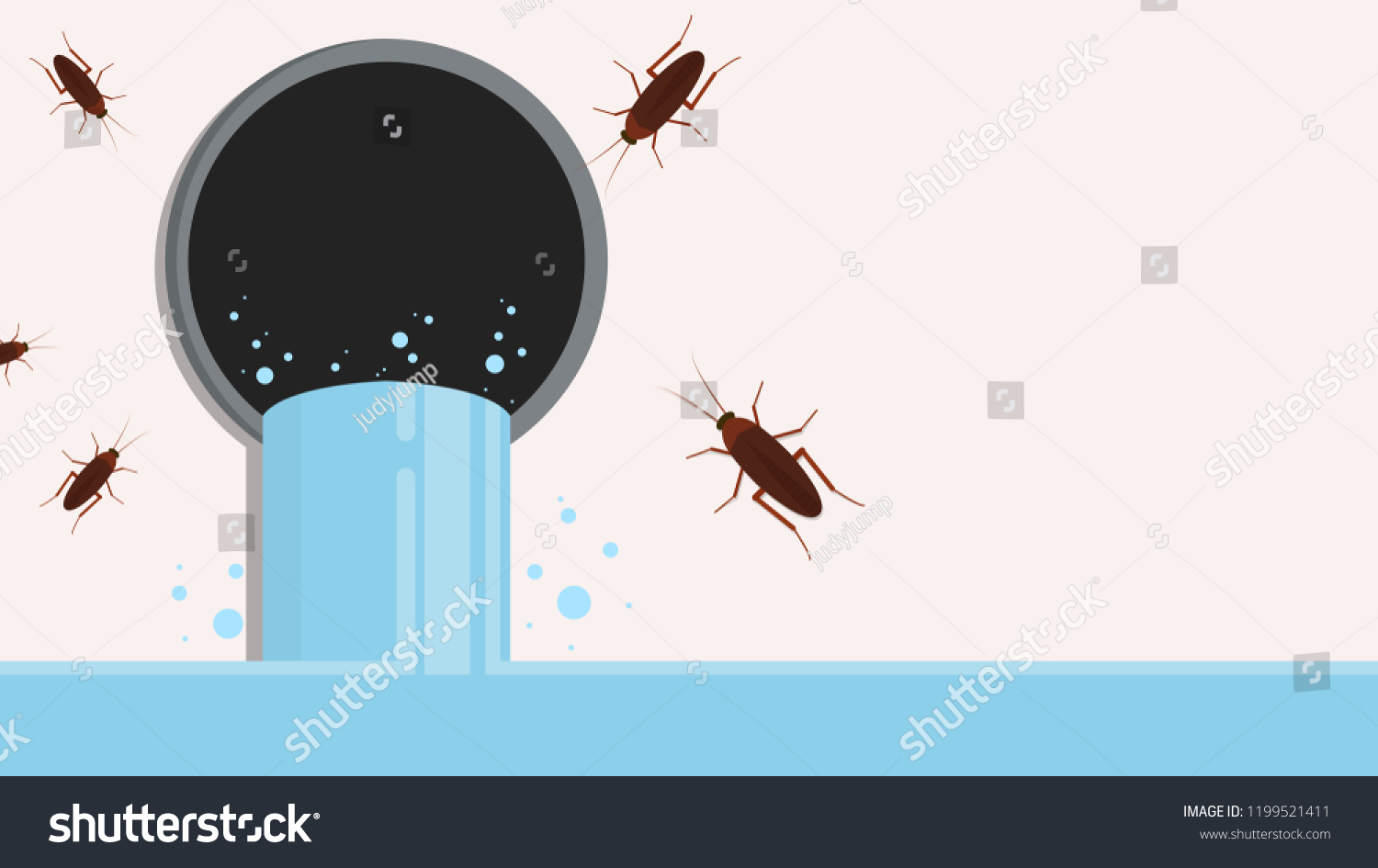 Drainage Cartoon Vector Free Space Text: เวกเตอร์สต็อก (ปลอดค่า ...
