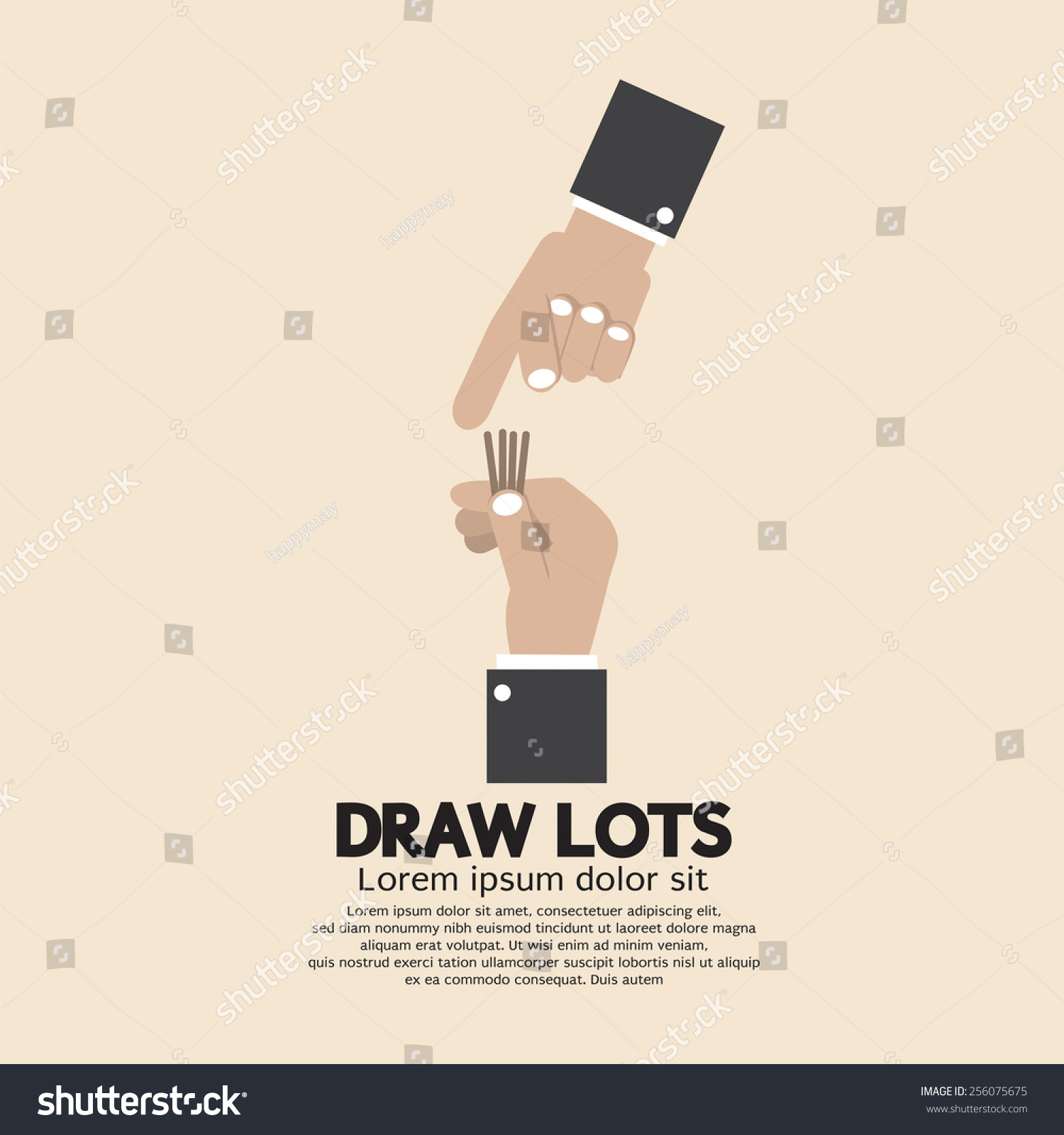 Draw Lots Risk Taking Concept Vector Stock Vector (Royalty Free ...