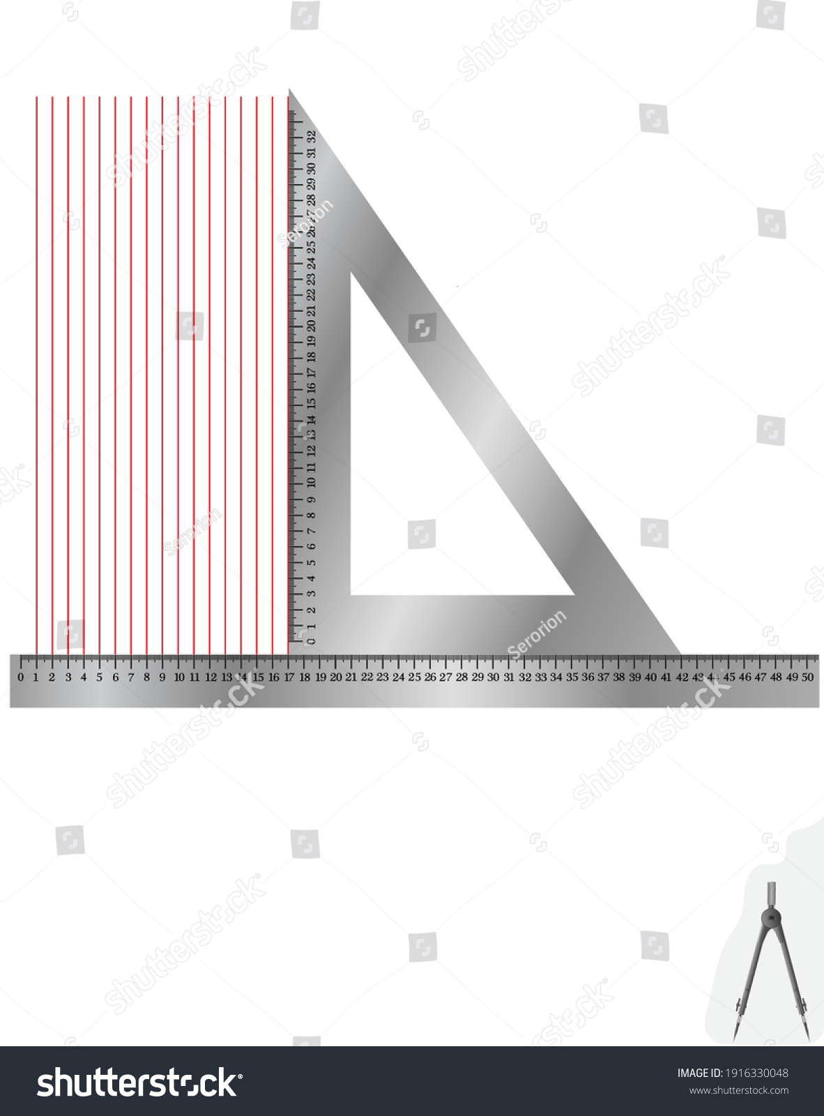 Draw Parallel Lines On Landscape Sheet Stock Vector (Royalty Free ...