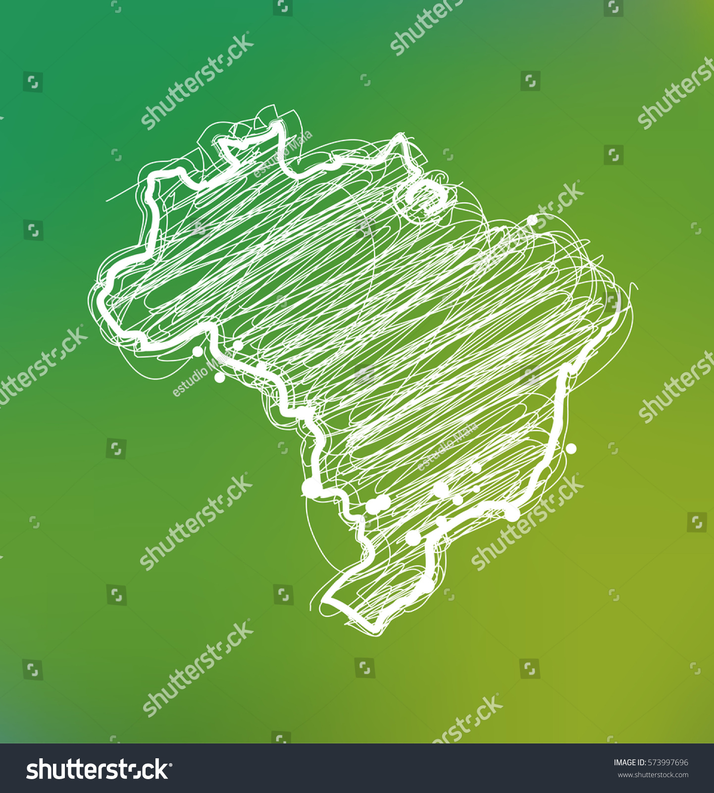 Draw Sketch Brazil Map: vector de stock (libre de regalías) 573997696