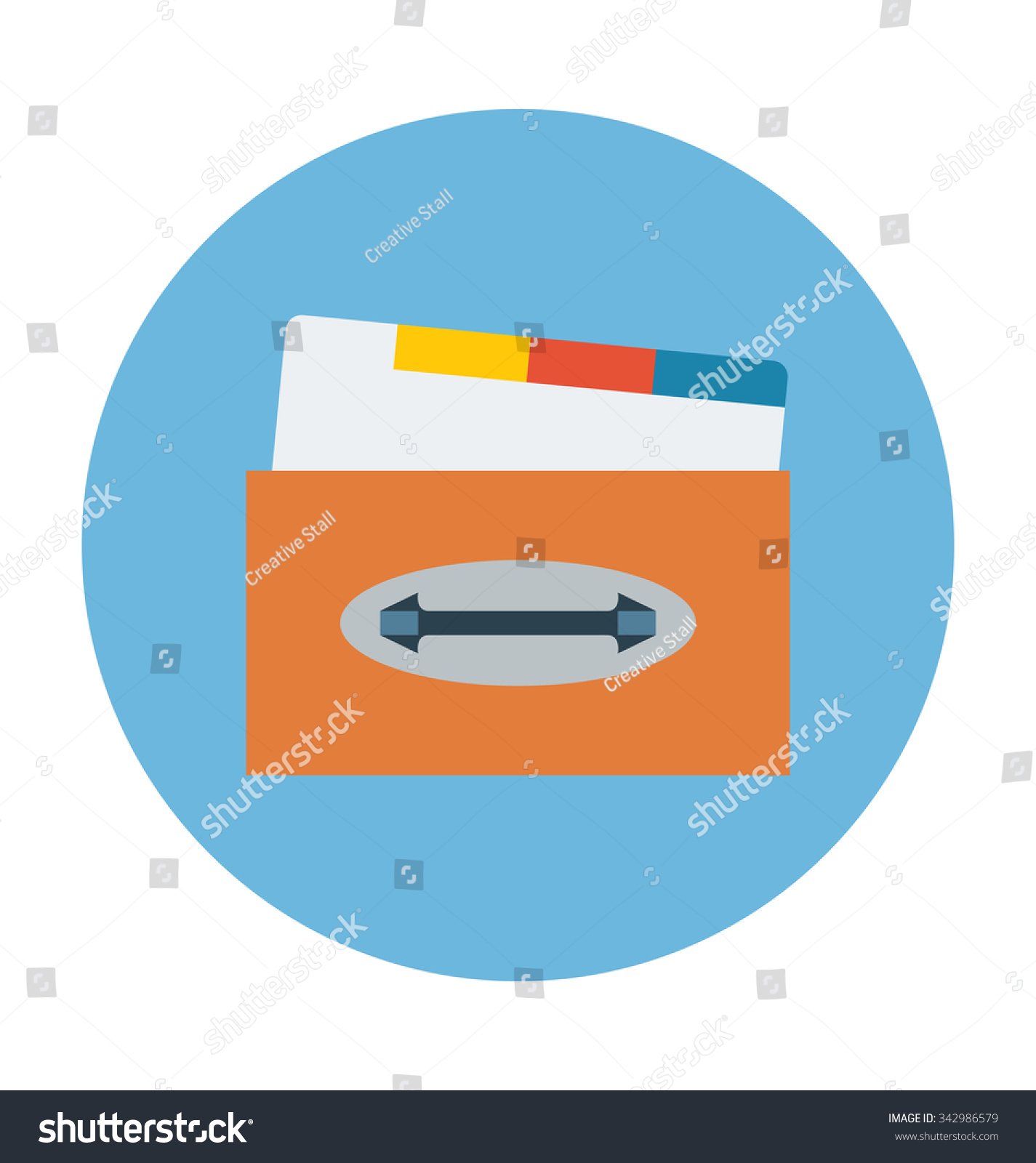 Drawer Colored Vector Illustration Stock Vector (Royalty Free ...