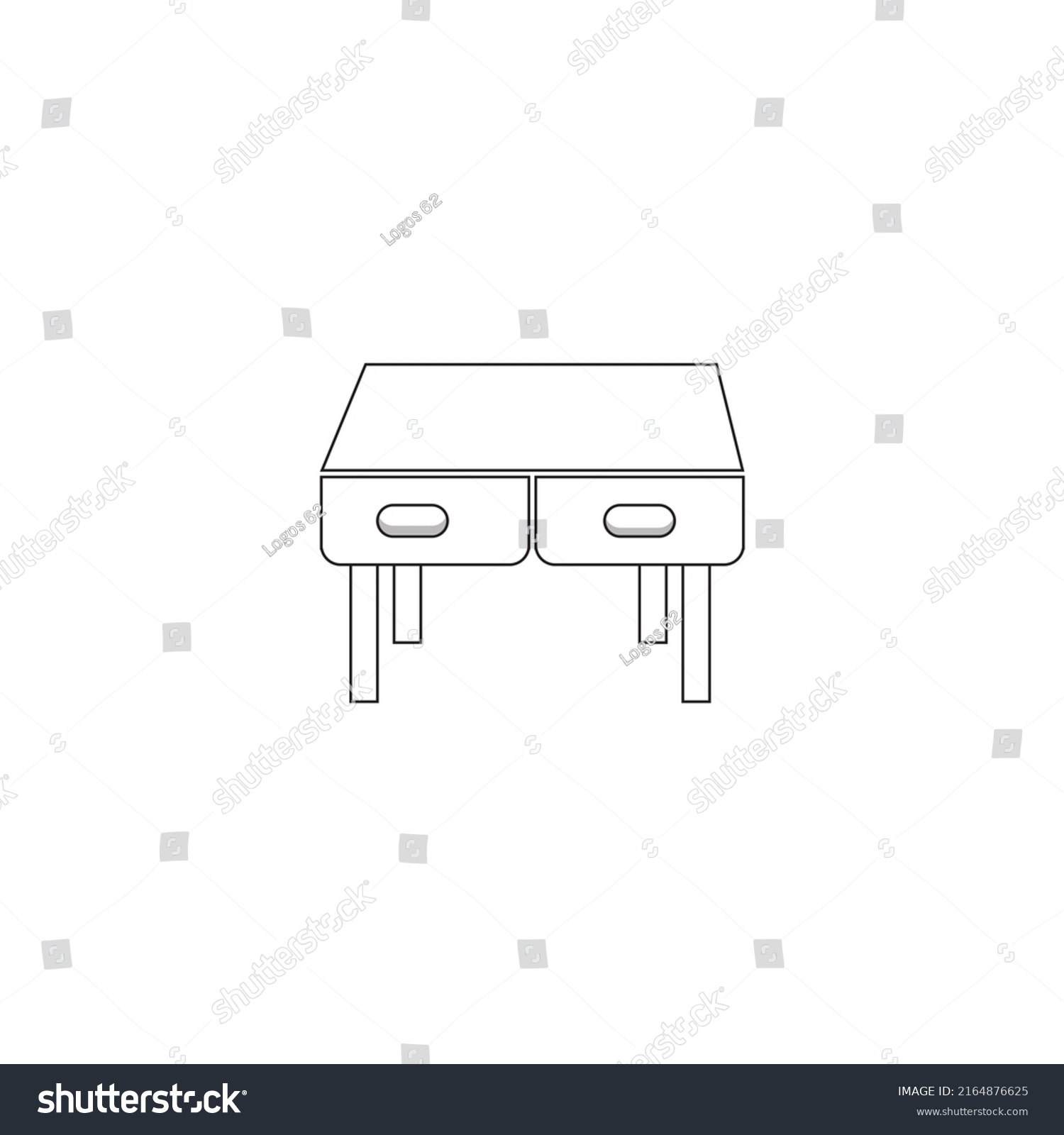 Drawer Table Design Free Vector Stock Vector (Royalty Free) 2164876625 ...