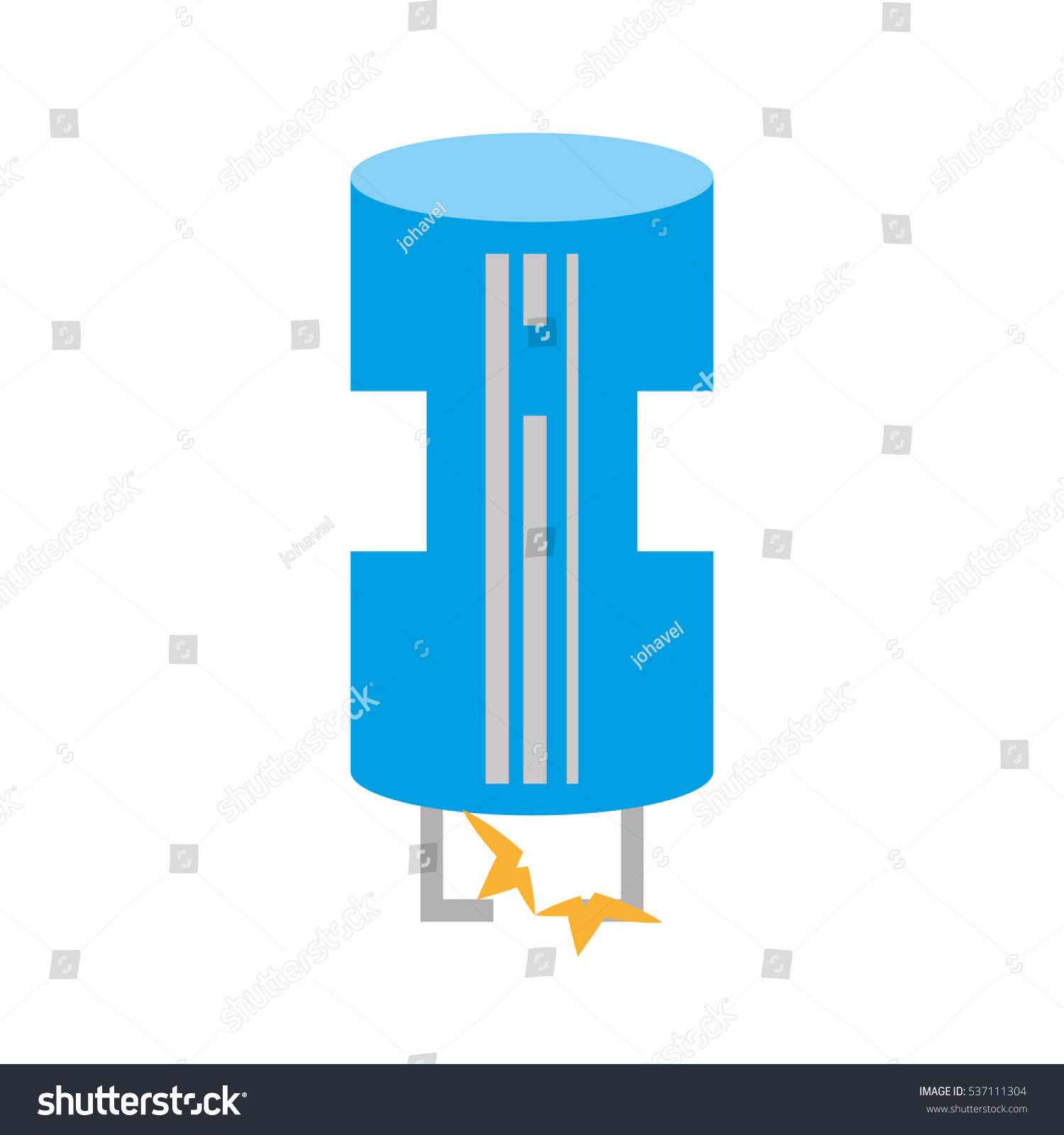 Drawing Blue Electrical Component Transistor Vector Stock Vector ...