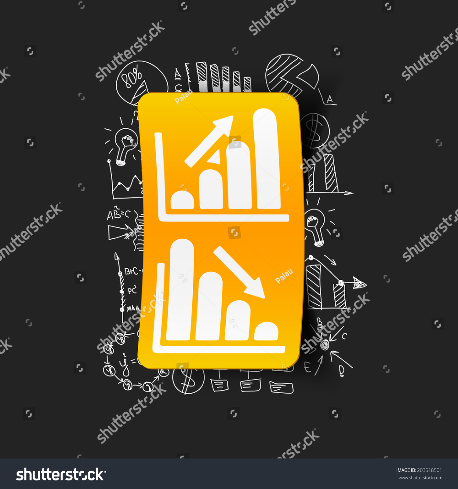 Drawing Business Formulas Chart Stock Vector (Royalty Free) 203518501 ...