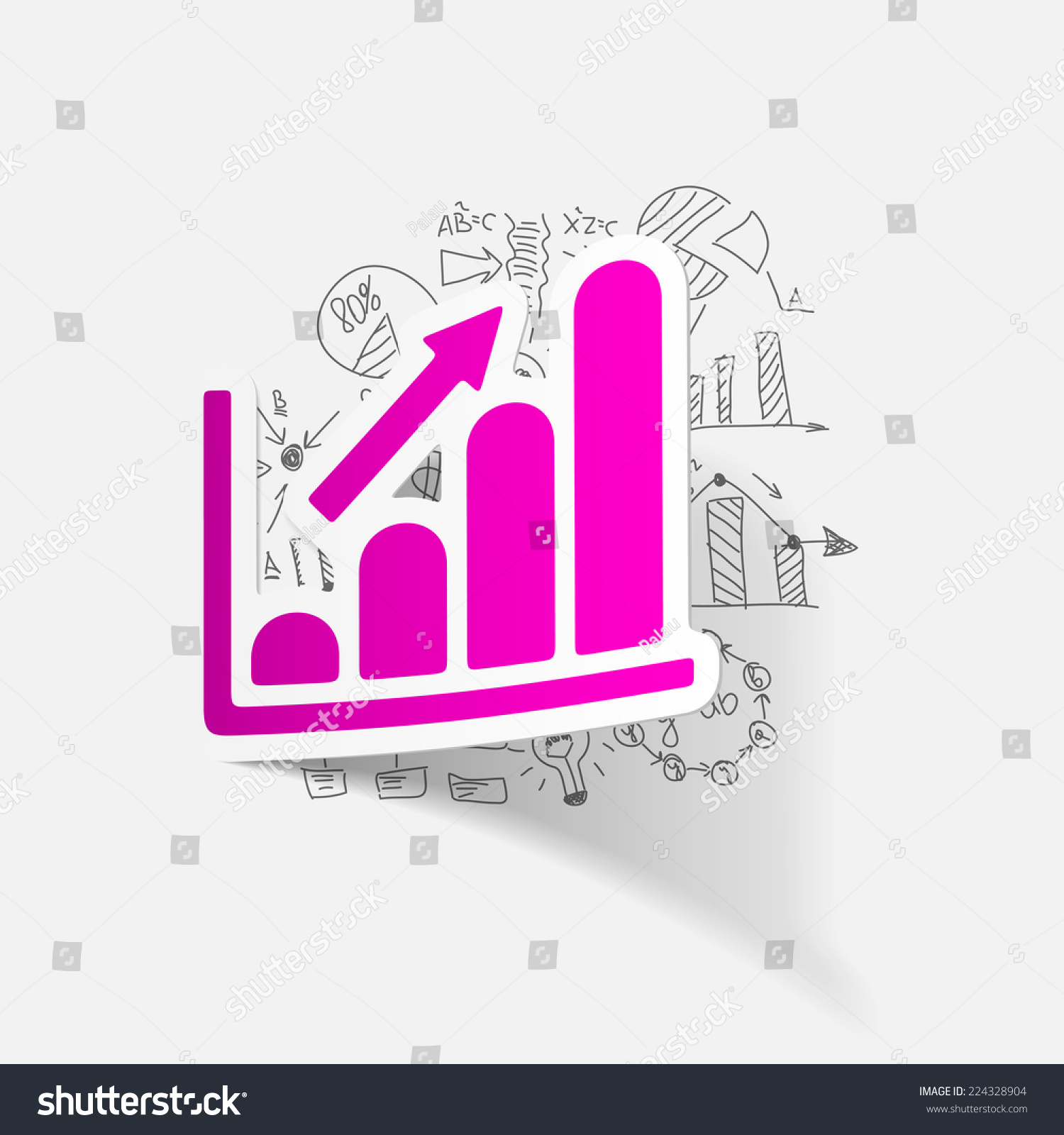 Drawing Business Formulas Chart Stock Vector (Royalty Free) 224328904 ...