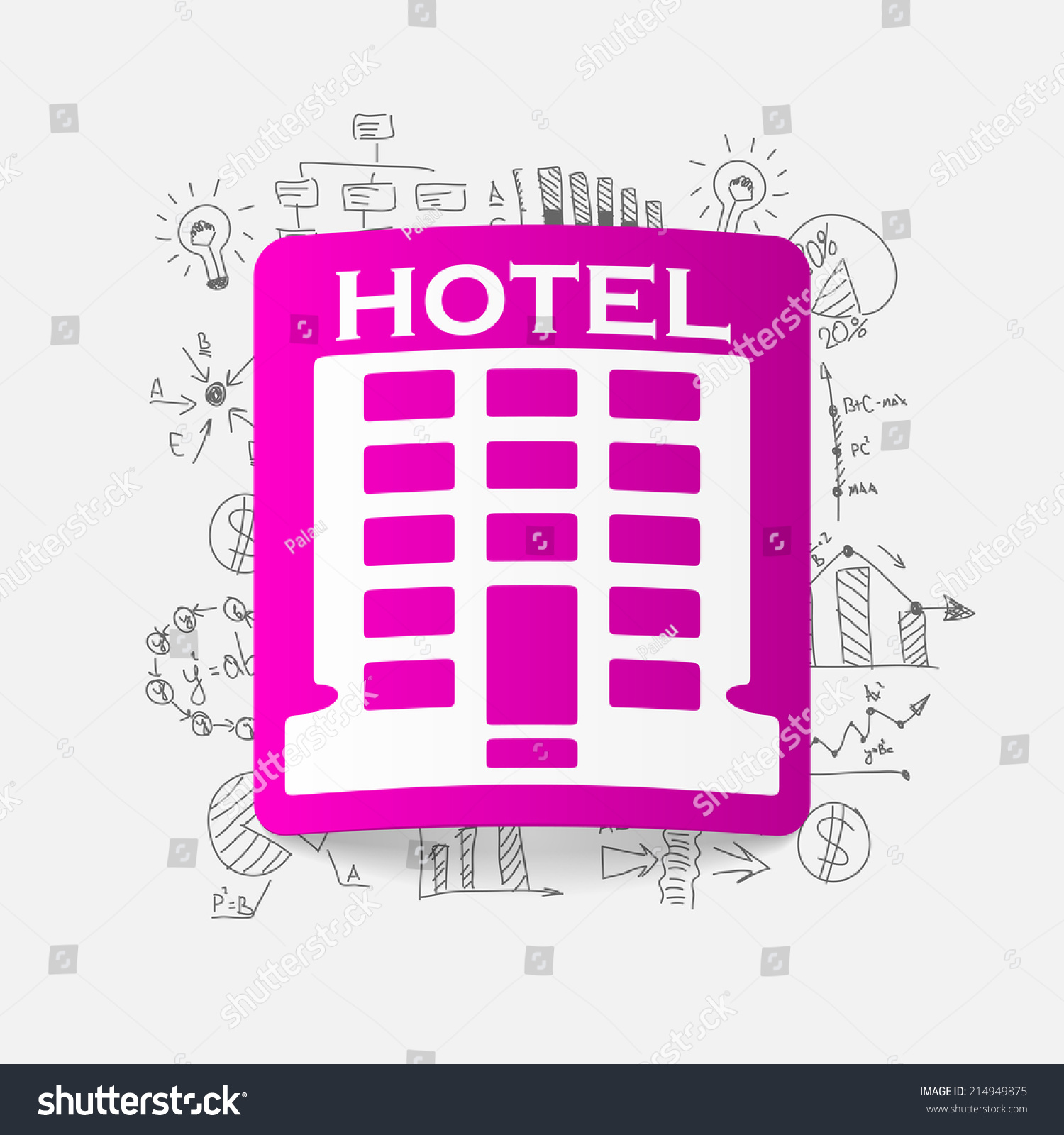 Drawing Business Formulas Hotel Stock Vector (Royalty Free) 214949875 ...