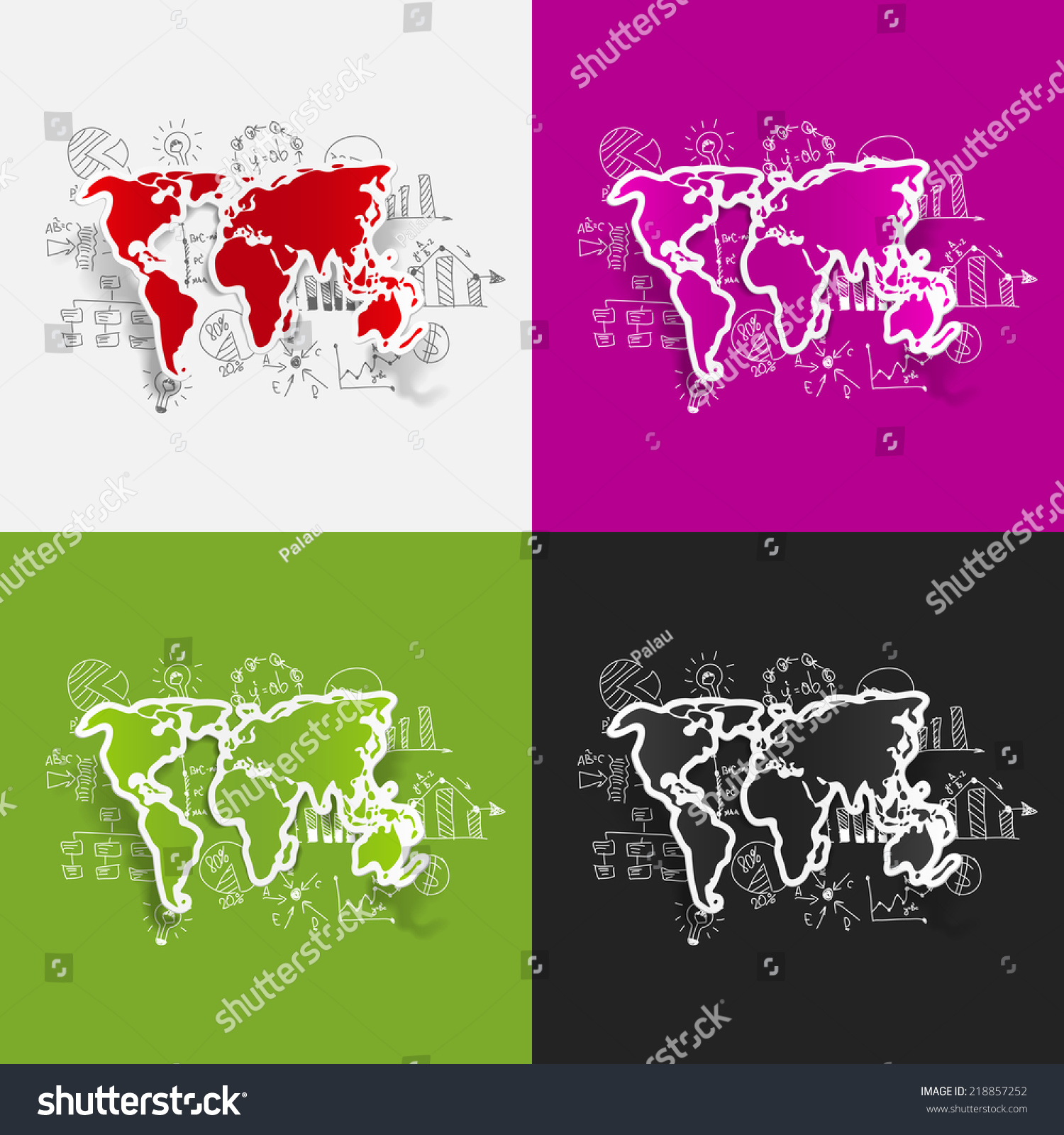 Drawing Business Formulas Map: เวกเตอร์สต็อก (ปลอดค่าลิขสิทธิ์ ...