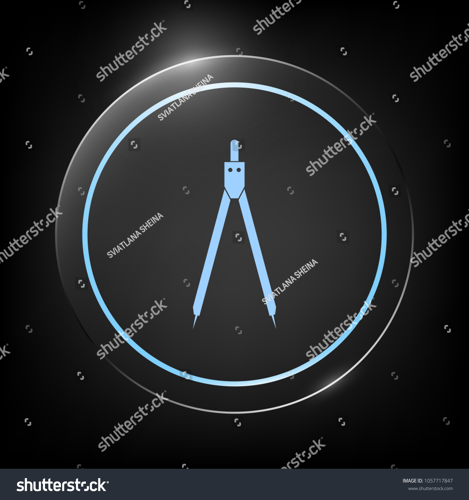 Drawing Compass Symbol Stock Vector (Royalty Free) 1057717847 ...