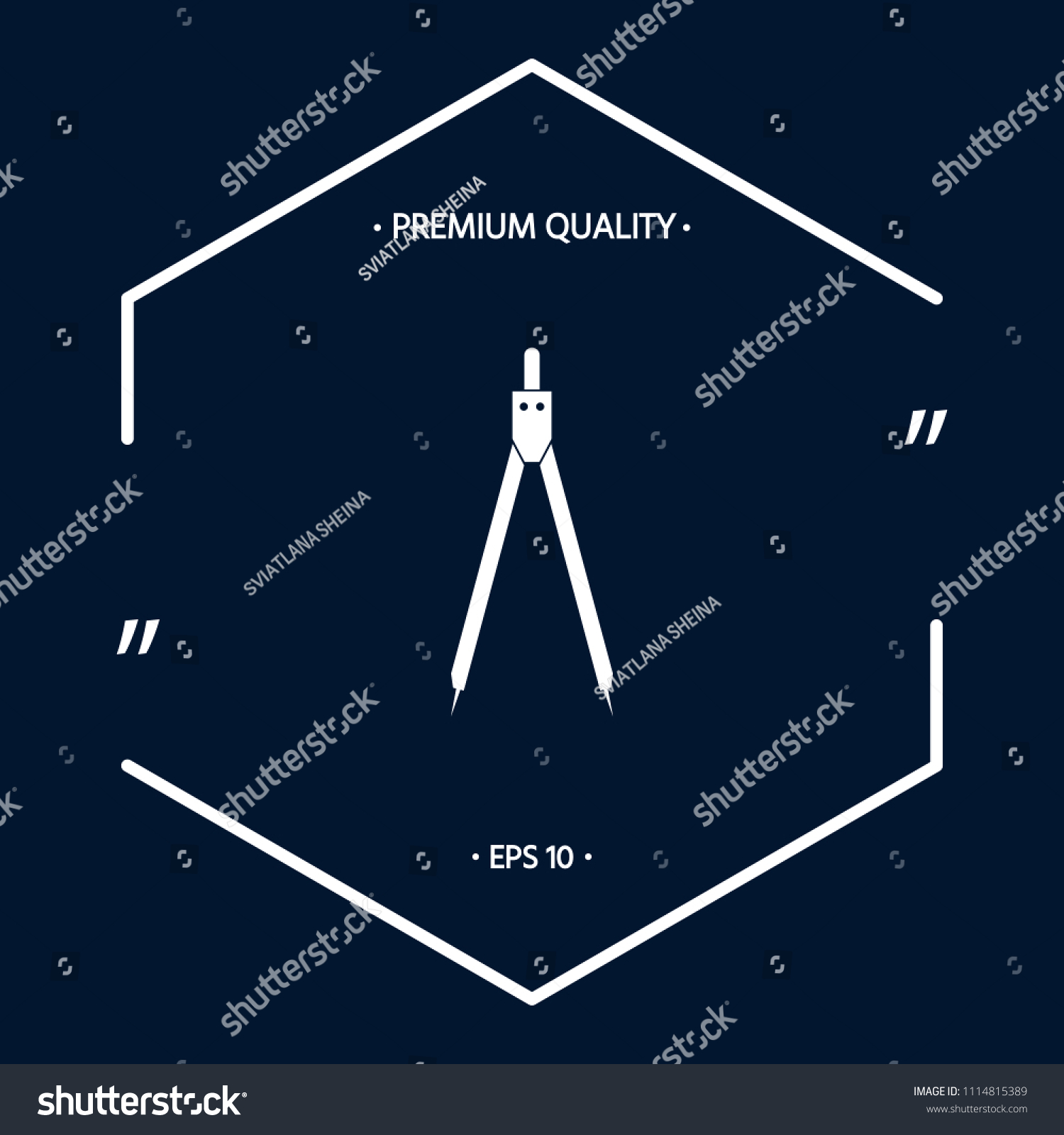 Drawing Compass Symbol Stock Vector (Royalty Free) 1114815389 ...