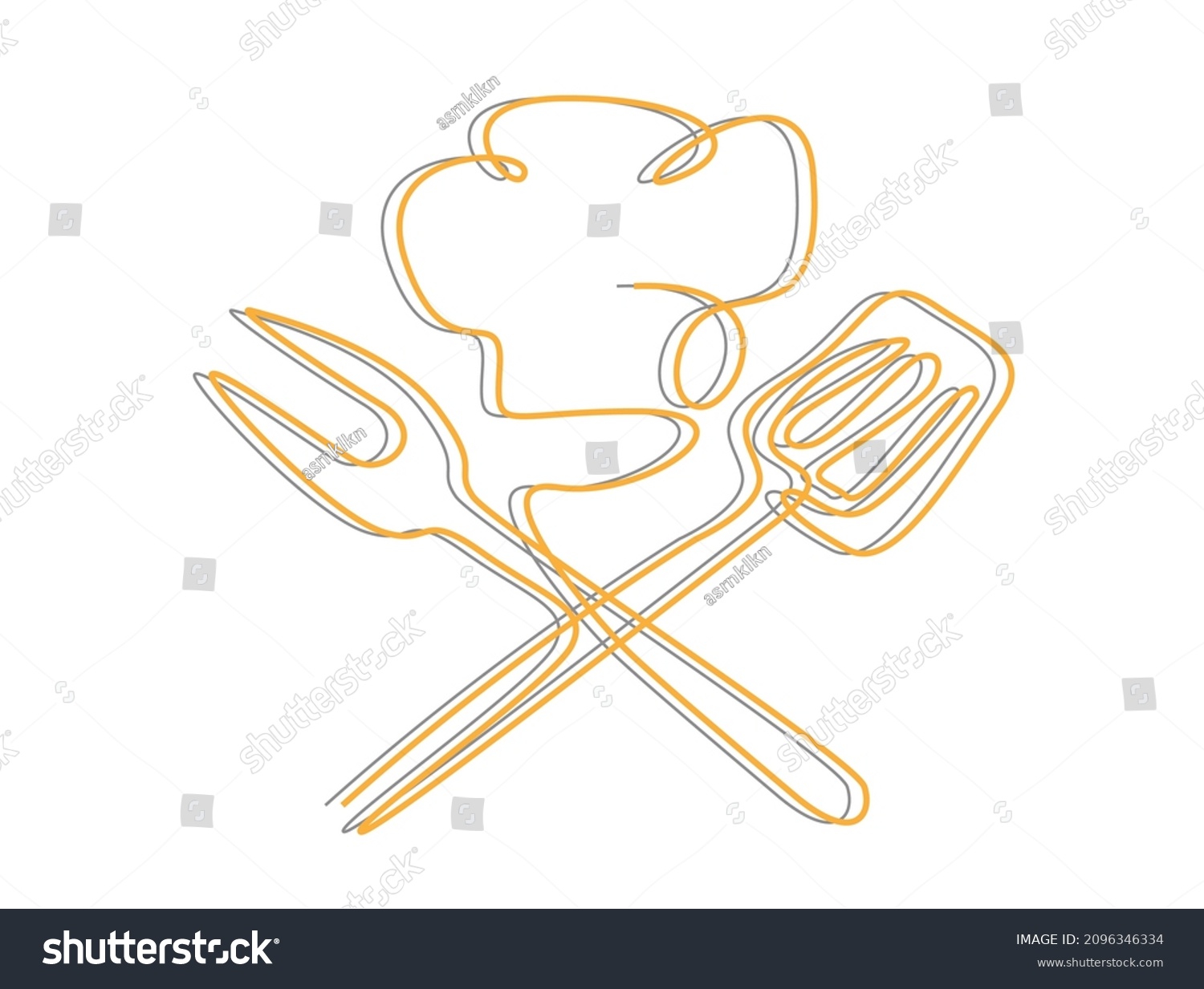 Drawing Concept Design Kitchen Tools Chef Stock Vector (Royalty Free ...