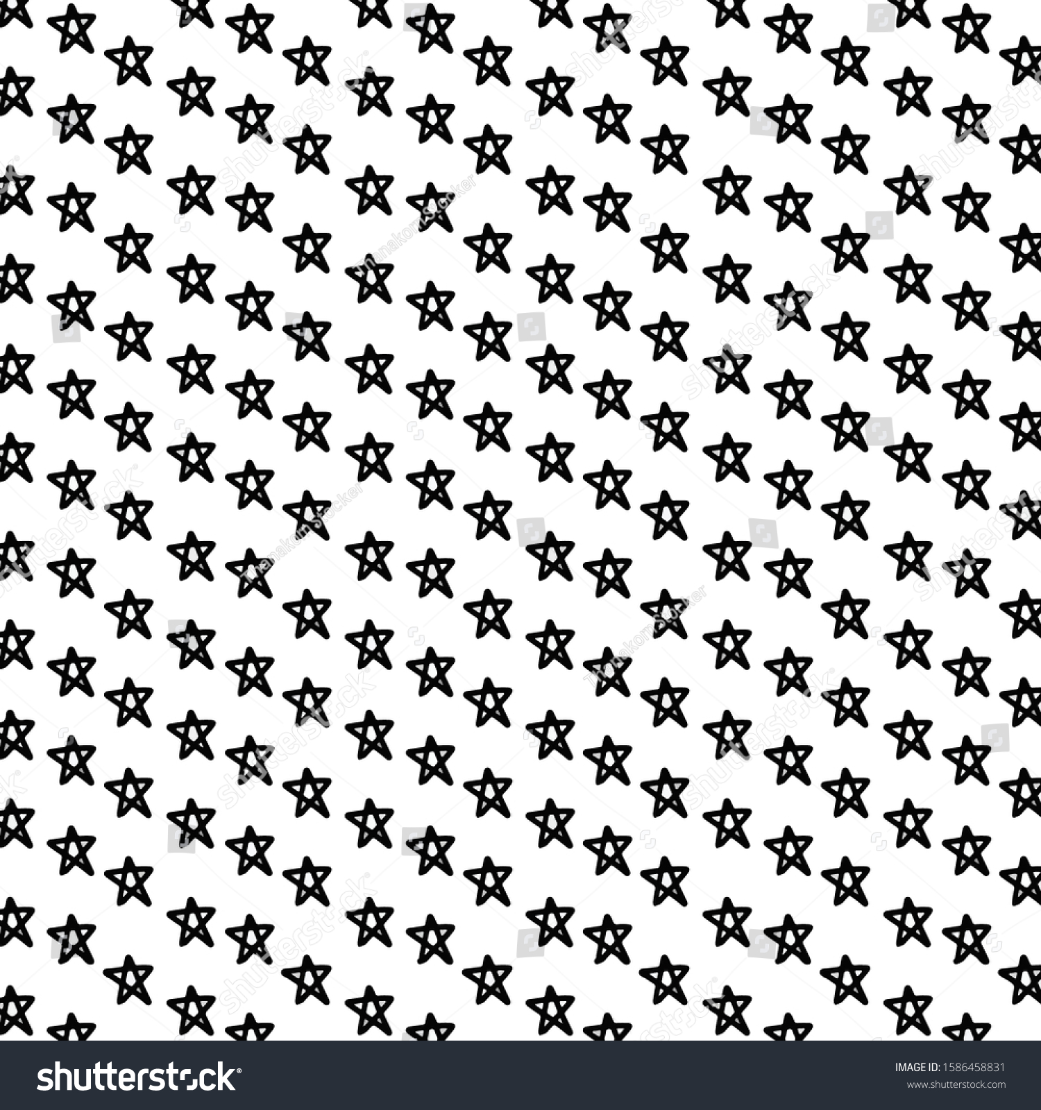 Drawing Cute Star Pattern Backgroundvector Illustration Stock Vector ...