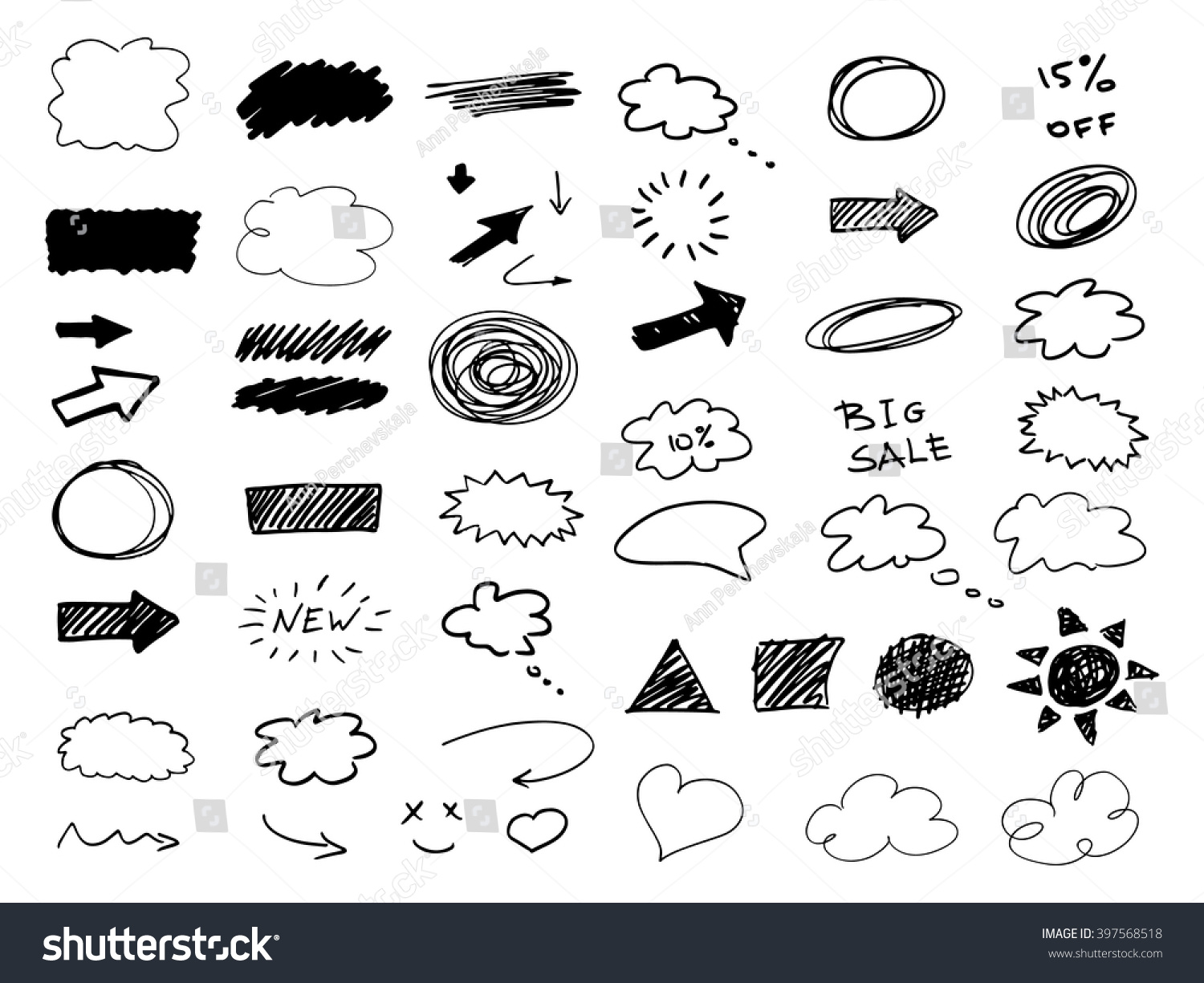 Drawing Design Elements Signature Collection: vector de stock (libre de ...