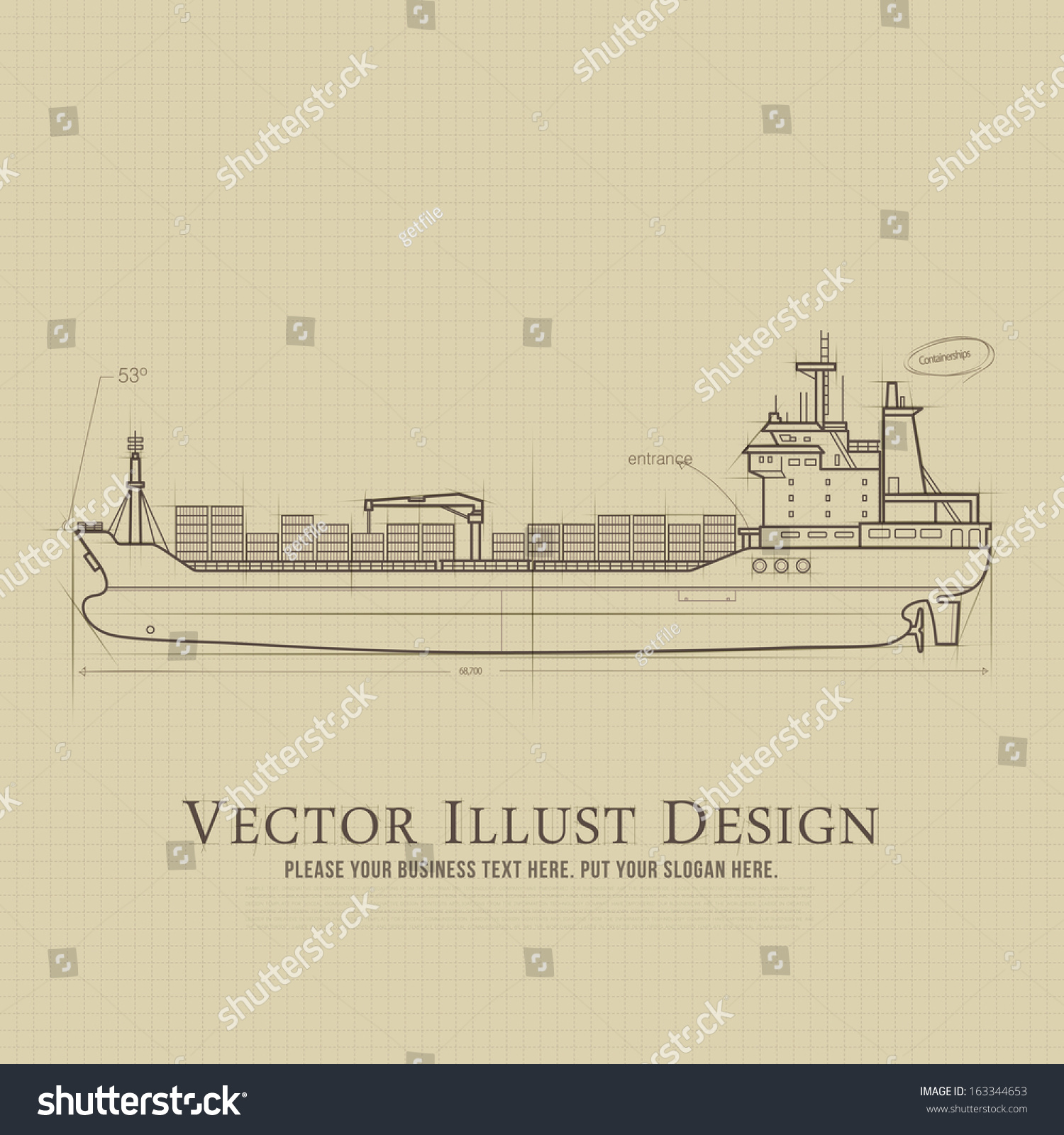 Drawing Illustration Ship Stock Vector (Royalty Free) 163344653 ...