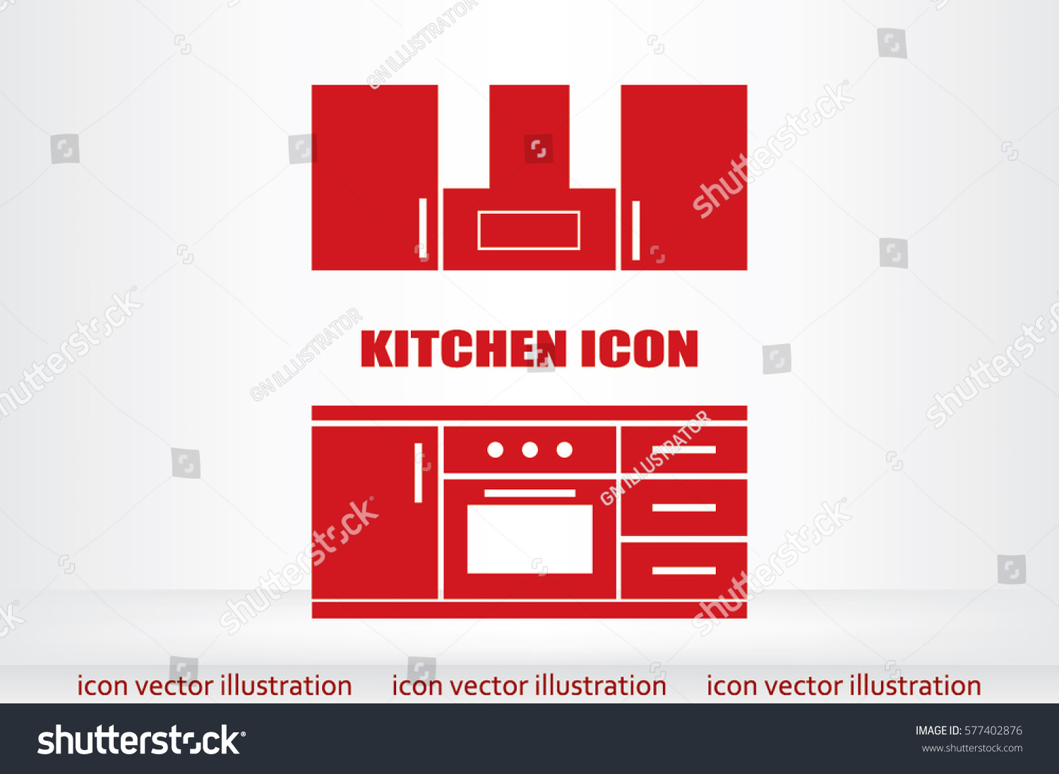 Drawing Kitchen Interior Plan Icon Vector Stock Vector (Royalty Free ...