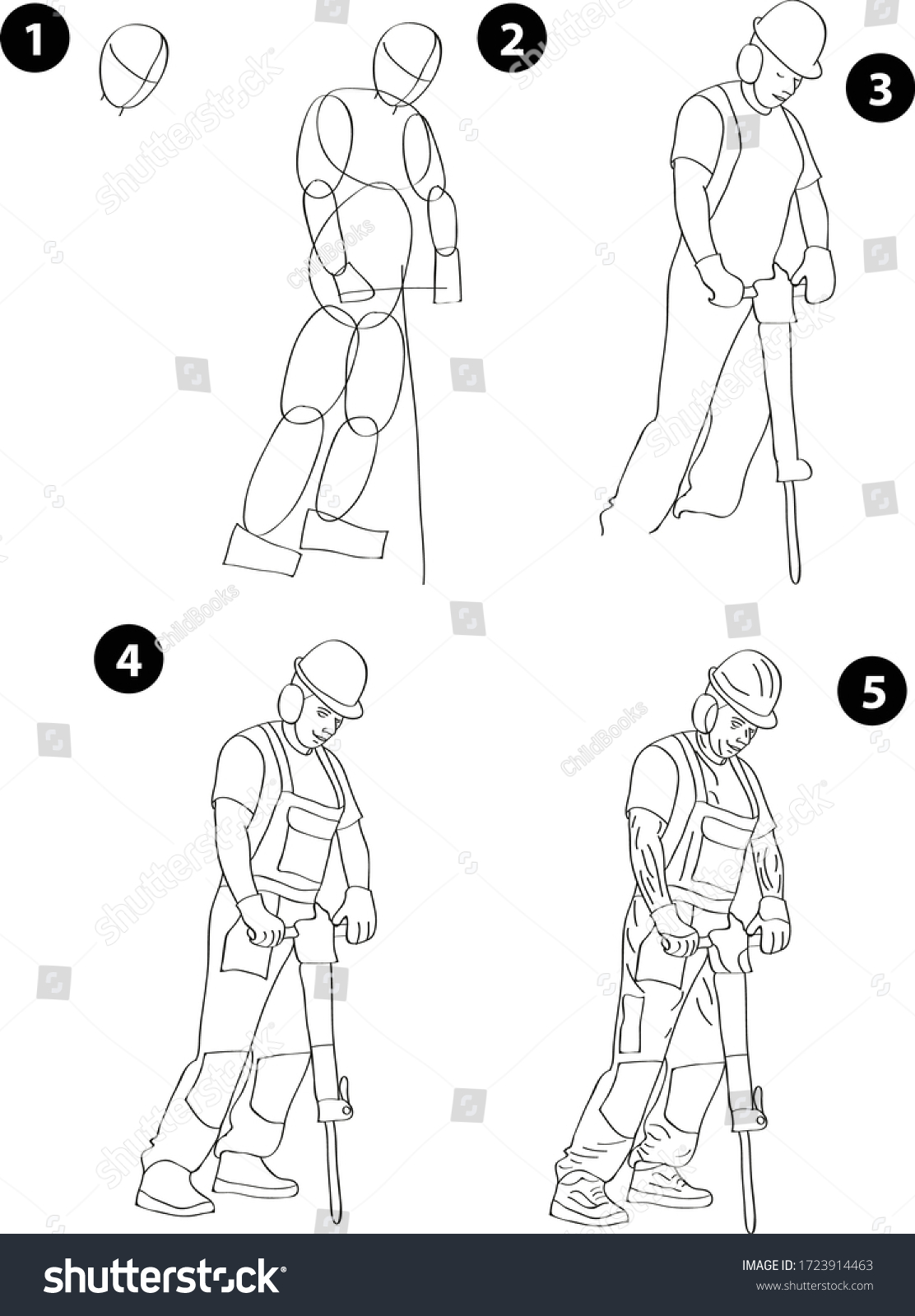 Drawing Learn Step By Step Tutorial: เวกเตอร์สต็อก (ปลอดค่าลิขสิทธิ์ ...