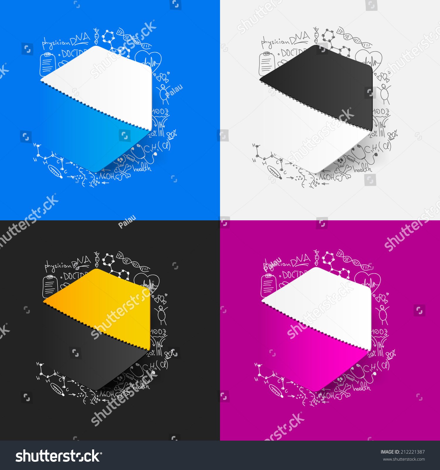 Drawing Medical Formulas Polygon: vector de stock (libre de regalías ...