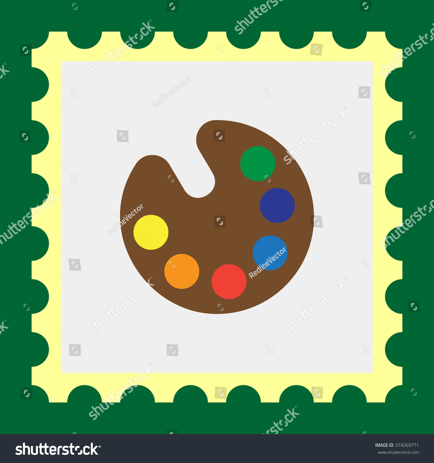 Drawing Palette Icon Stock Vector (Royalty Free) 374269771 | Shutterstock