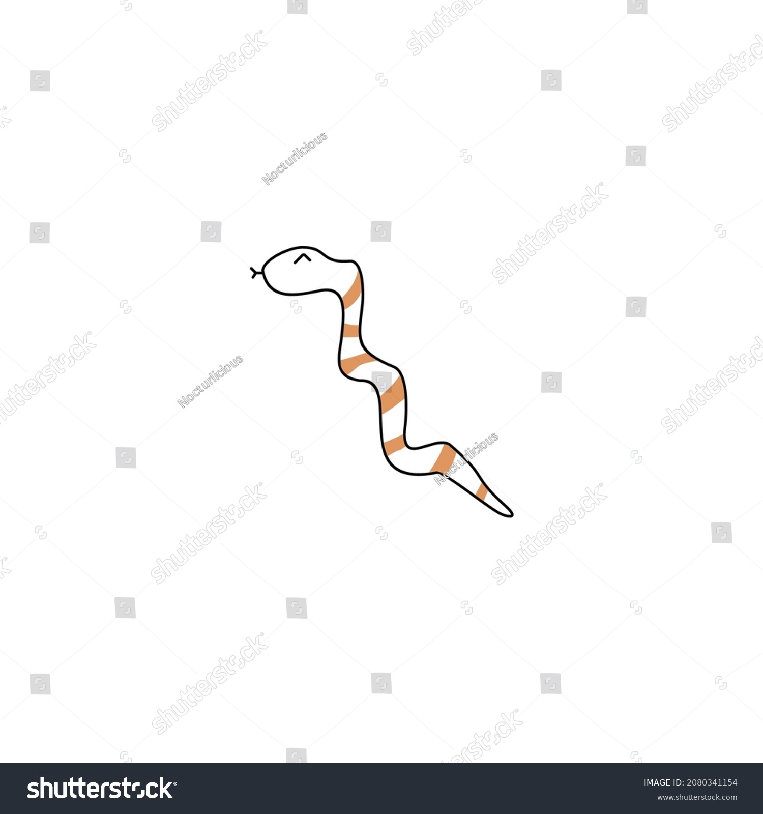 Drawing Snake Vector Simple Cute Design Stock Vector (Royalty Free ...