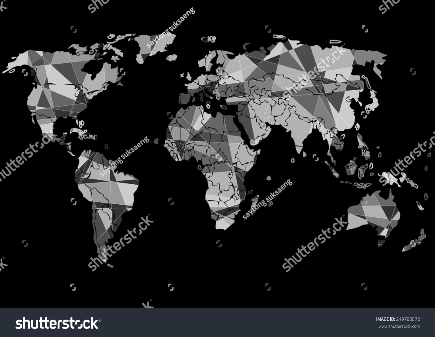 Drawing World Map Vector Graphics : image vectorielle de stock (libre ...