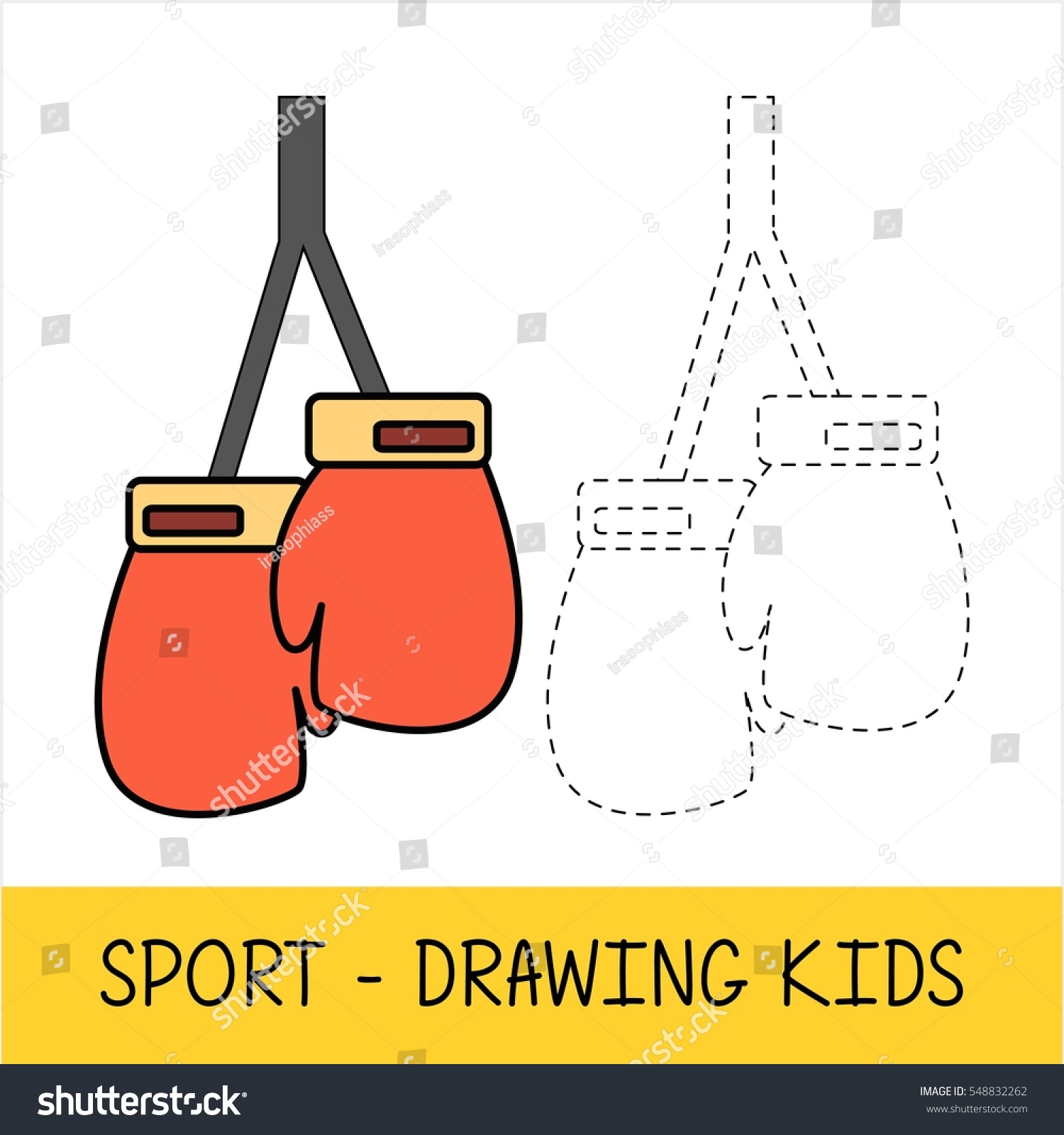 Drawing Tutorial Kid Sport Theme Drawing Stock Vector (Royalty Free ...