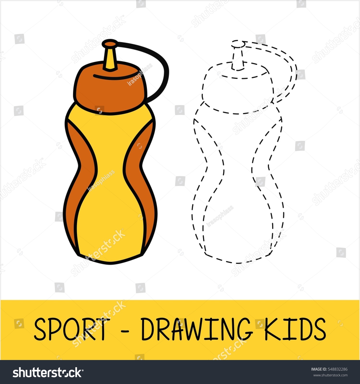 Drawing Tutorial Kid Sport Theme Drawing Stock Vector (Royalty Free ...