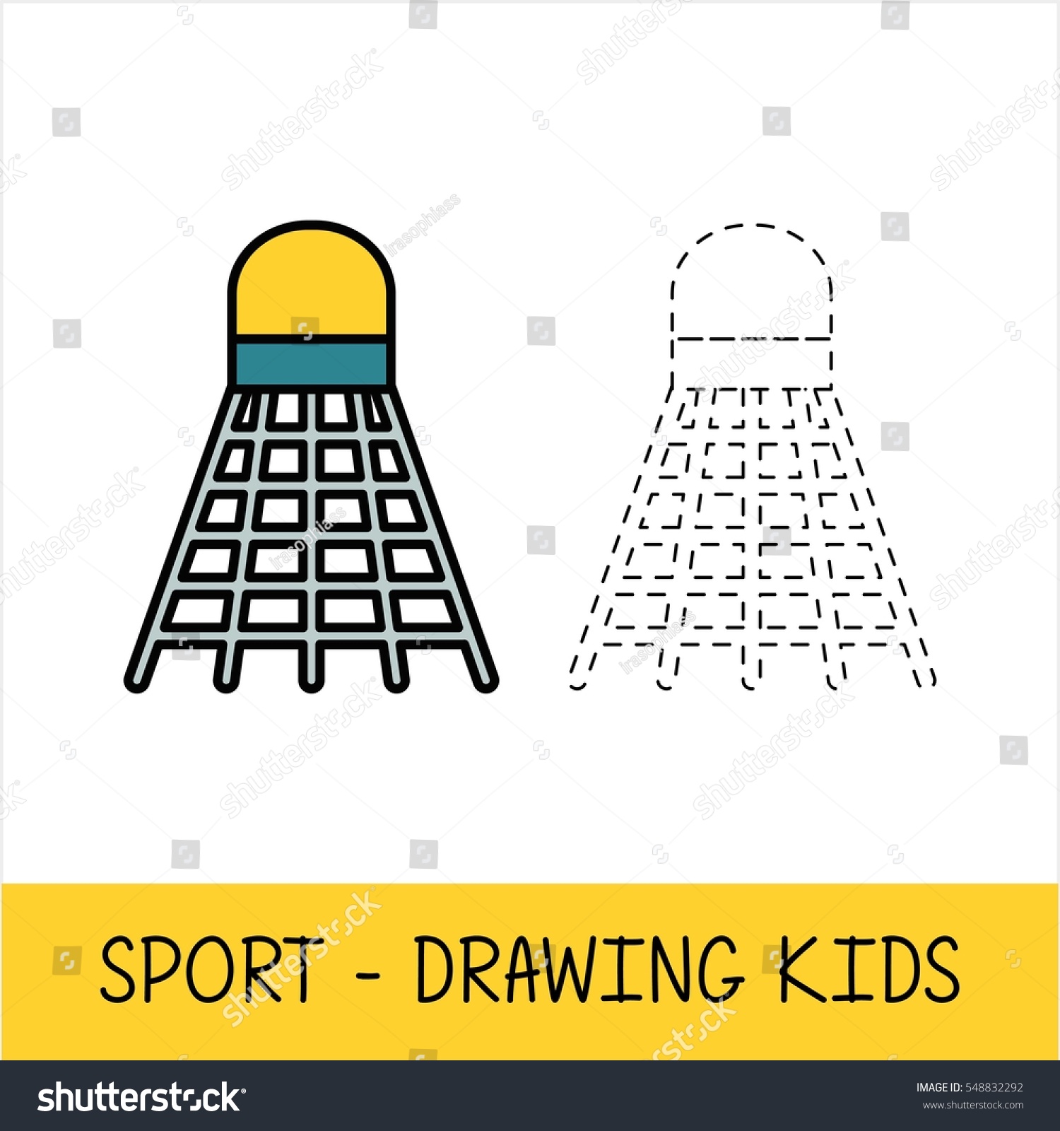 Drawing Tutorial Kid Sport Theme Drawing Stock Vector (Royalty Free ...