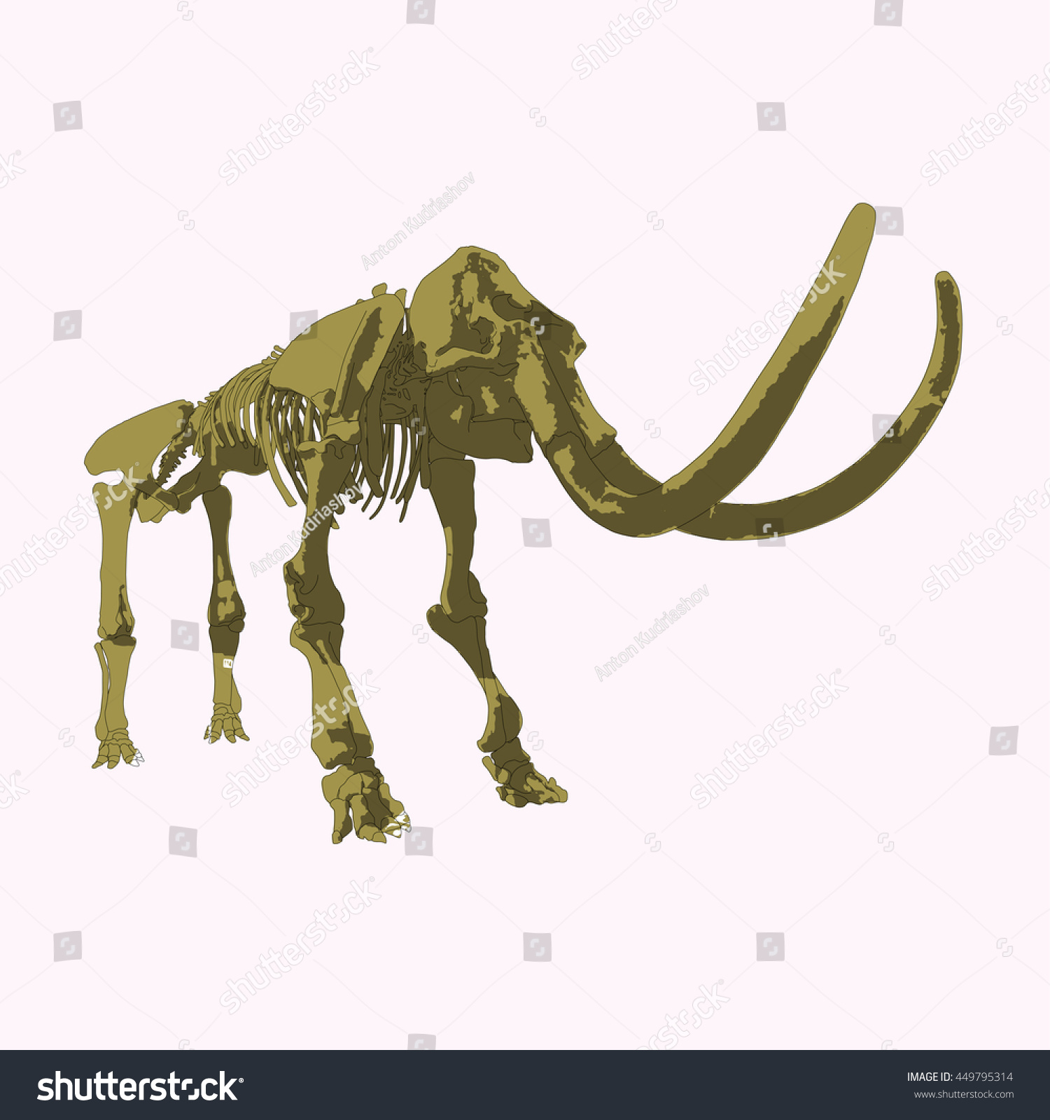 Drawing Vector Isolated Woolly Mammoth Skeleton Stock Vector (Royalty ... Drawing Vector Isolated Woolly Mammoth Skeleton Stock Vector (Royalty ...