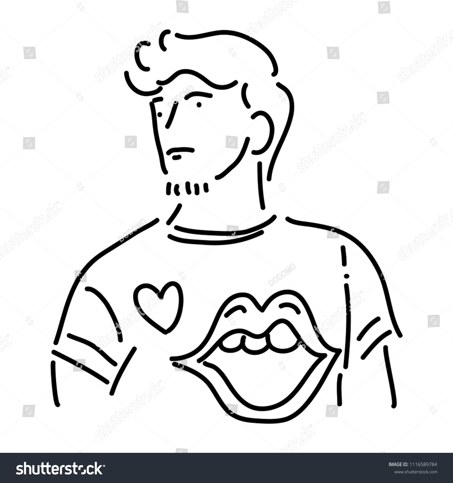 Drawings Men Vector Illustration Stock Vector (Royalty Free) 1116589784