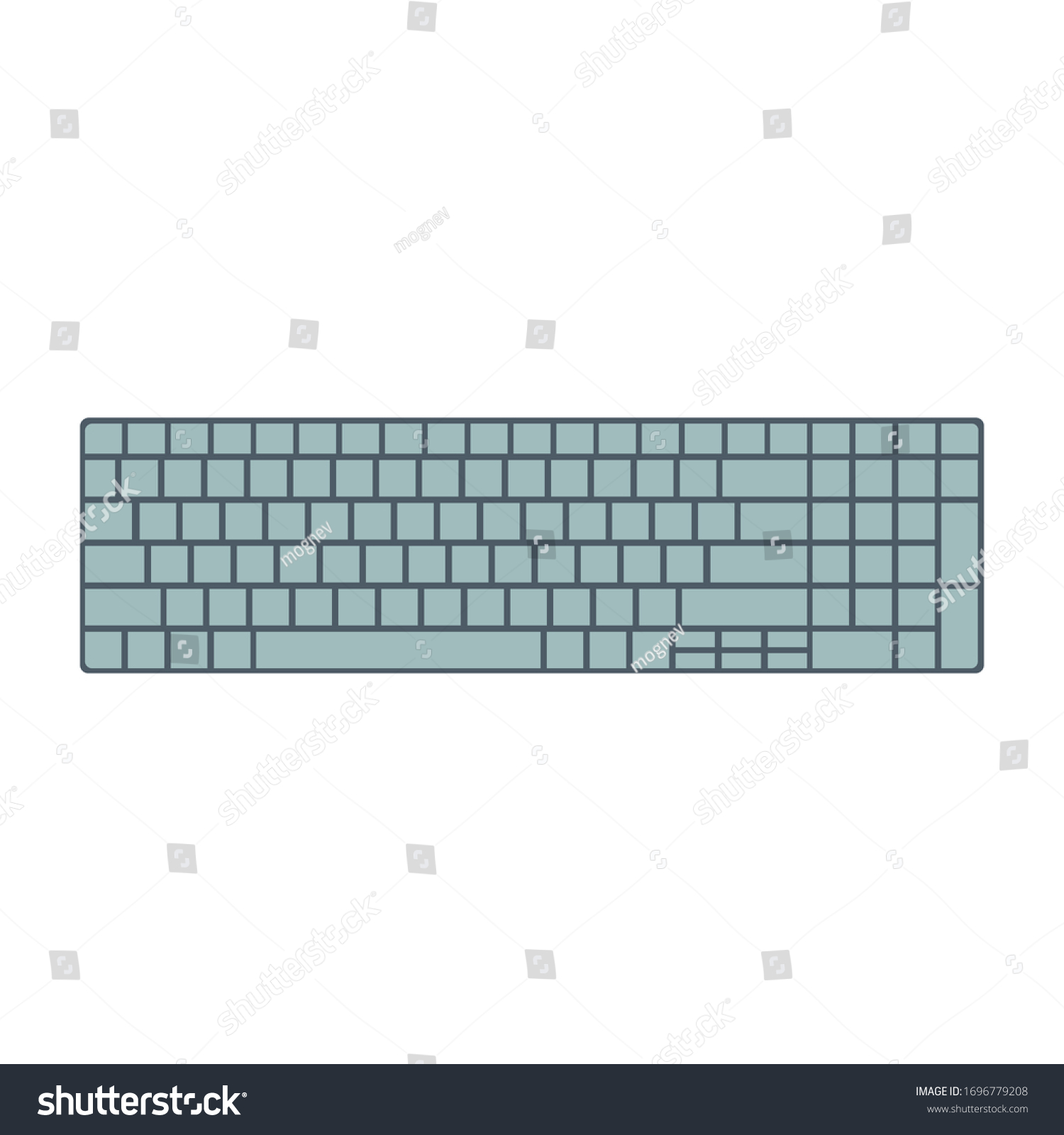 Drawn Computer Keyboard View Above Vector: เวกเตอร์สต็อก (ปลอดค่า ...