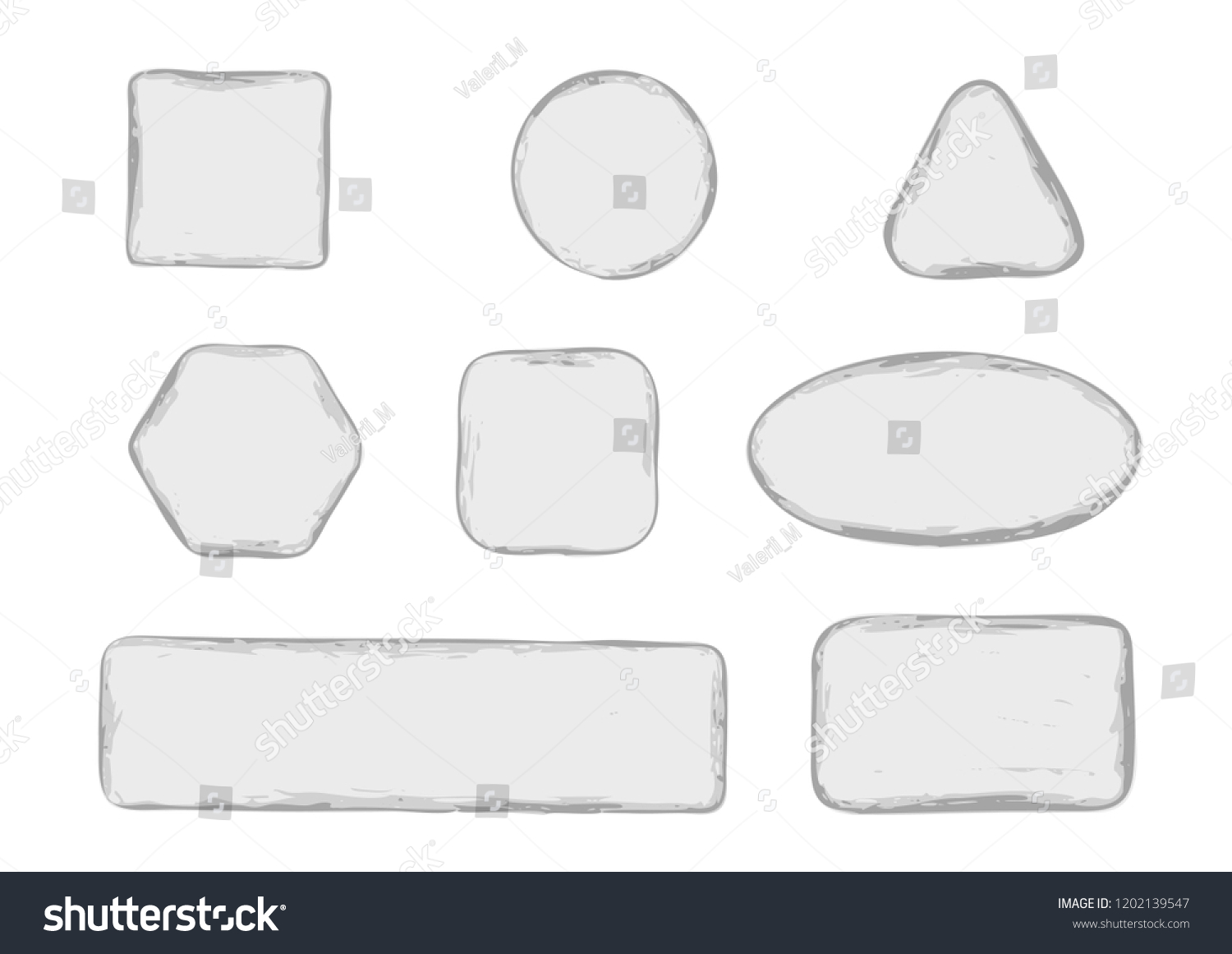 Drawn Geometric Shapes Vector Design Stock Vector (Royalty Free) 1202139547