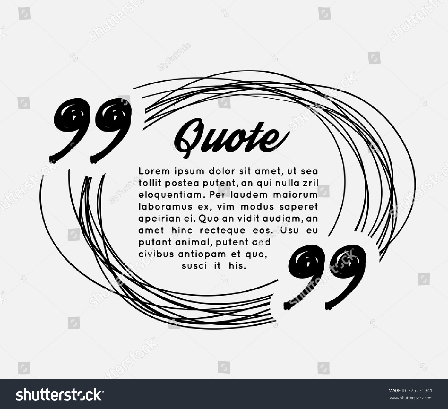 Drawn Quotes Frame Stock Vector (Royalty Free) 325230941