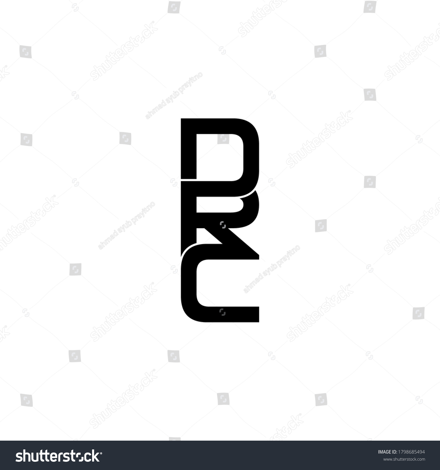 Drc Letter Original Monogram Logo Design: เวกเตอร์สต็อก (ปลอดค่า ...