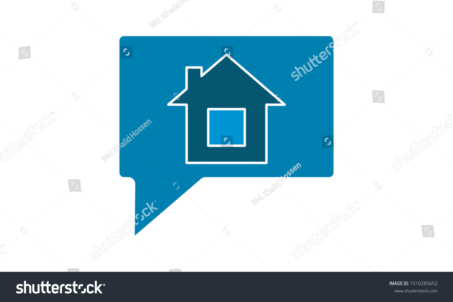 Dream House Icon Flat Style Graphical Stock Vector (Royalty Free ...