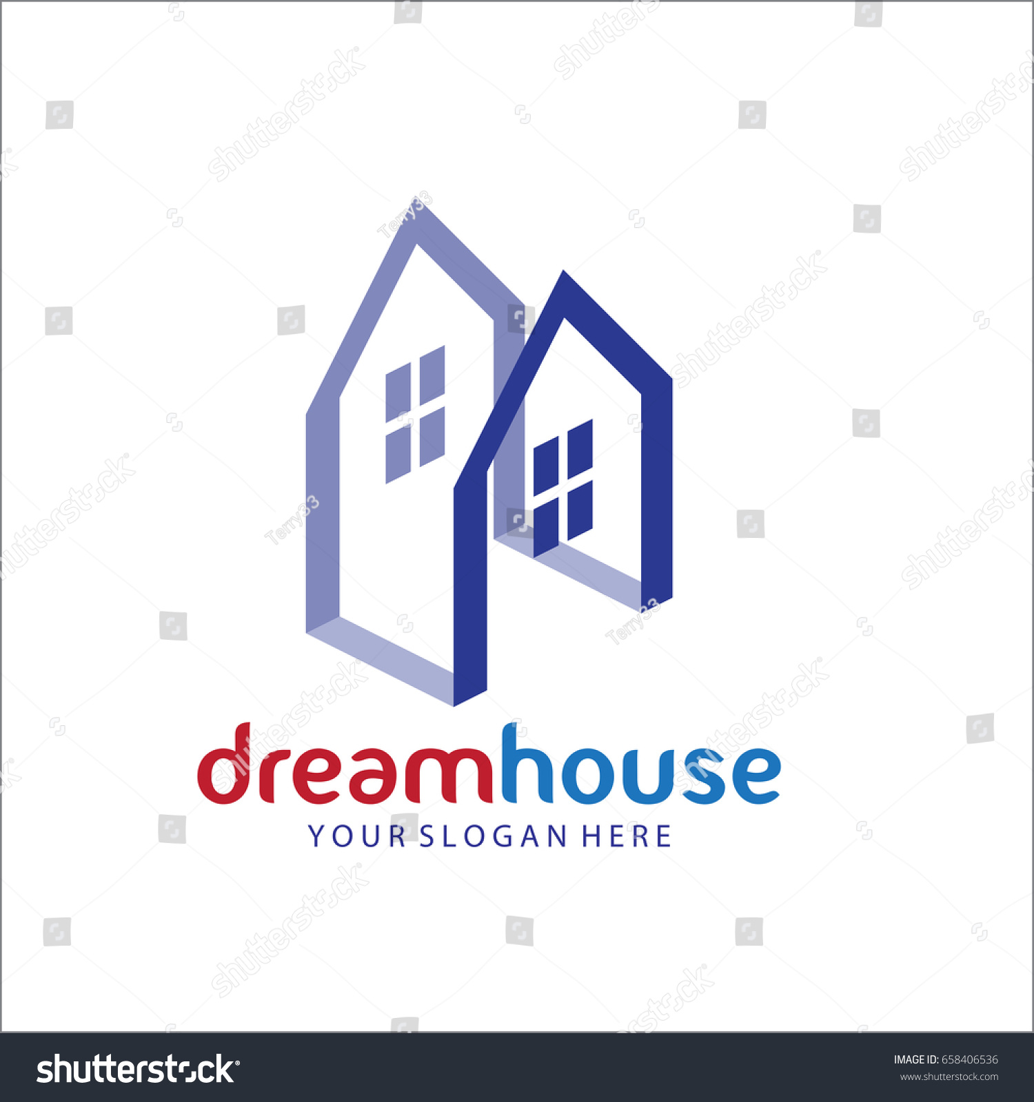 Dream House Logo Template Vector Illustrator Stock Vector (Royalty Free ...