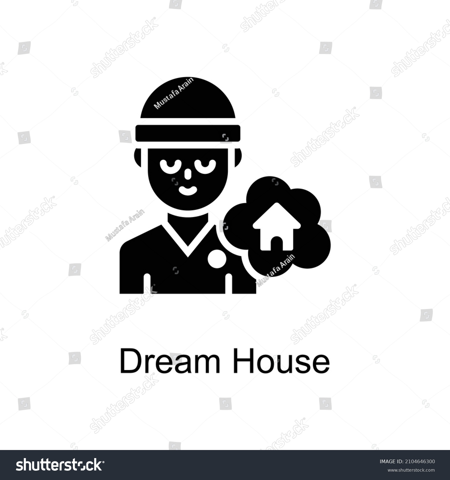 Dream House Vector Solid Icons Your Stock Vector (Royalty Free ...