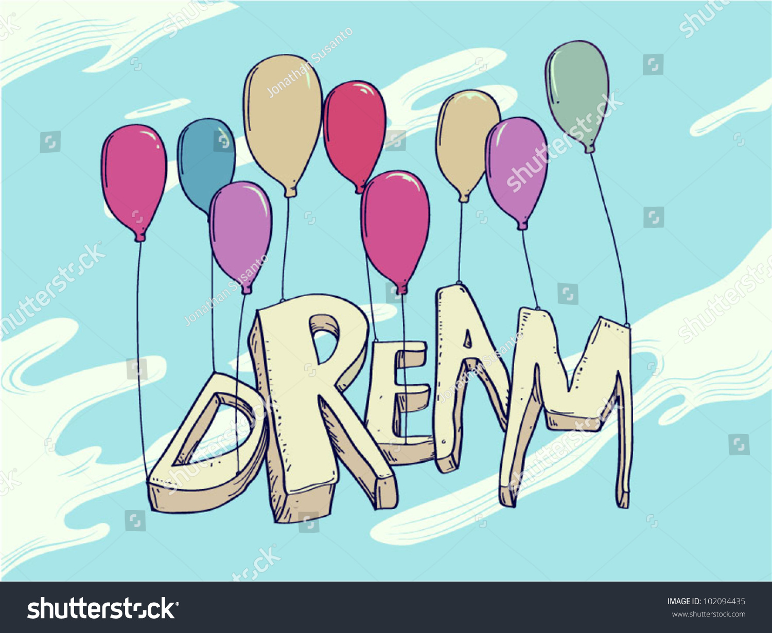 Dream Illustration Stock Vector (Royalty Free) 102094435 | Shutterstock