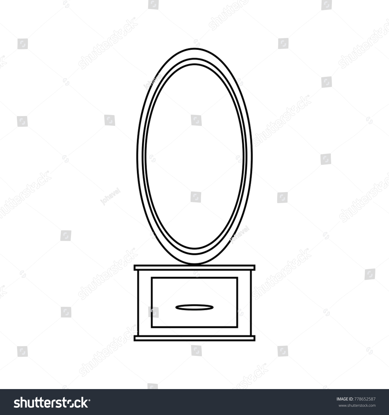 Dressing Table Mirror Icon Stock Vector (Royalty Free) 778652587 ...