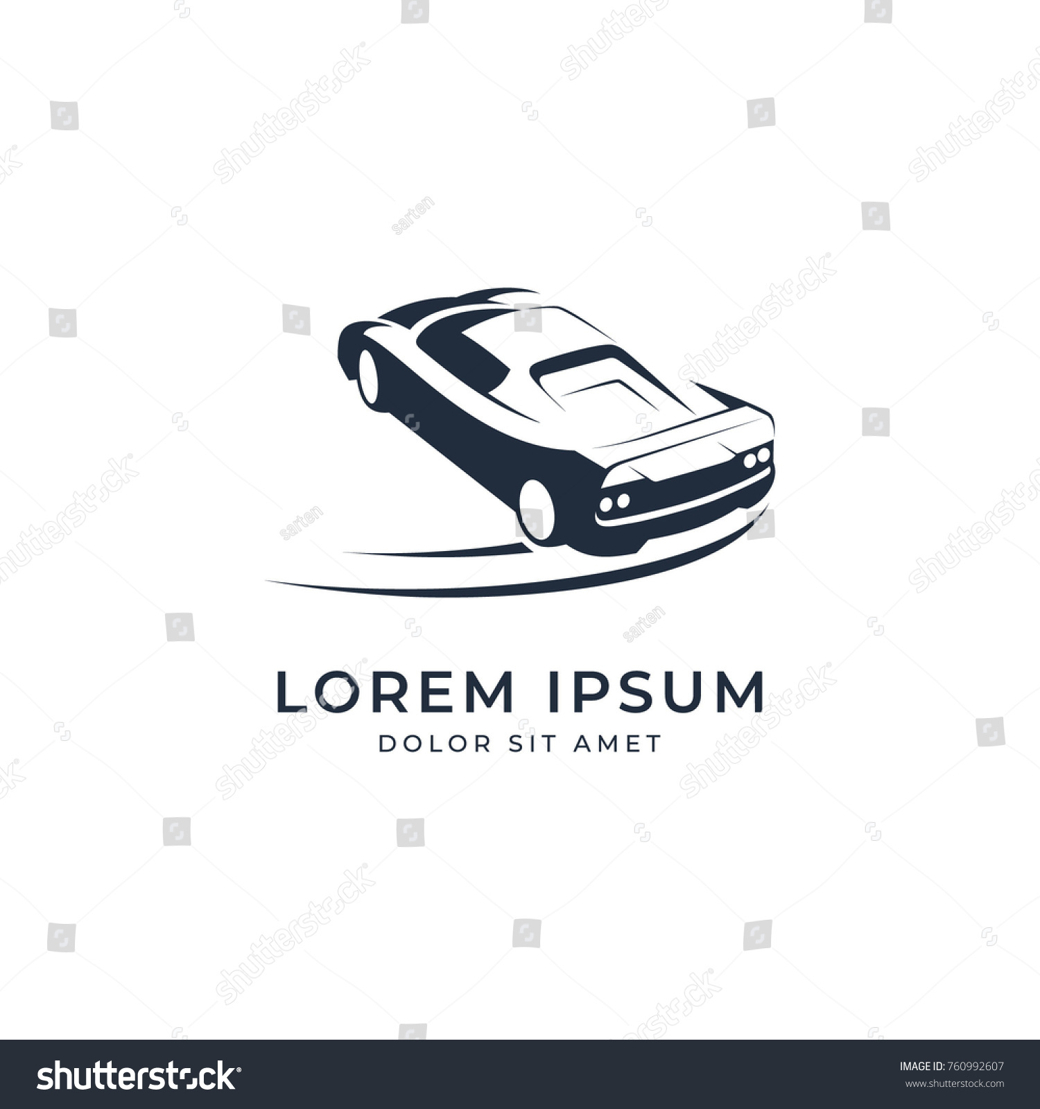 Drift Car Logo Template Vector Illustration Stock Vector (Royalty Free ...