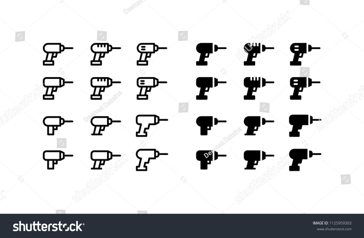 Drill Icon Design Vector Symbol Tool Stock Vector (Royalty Free) 1125959303