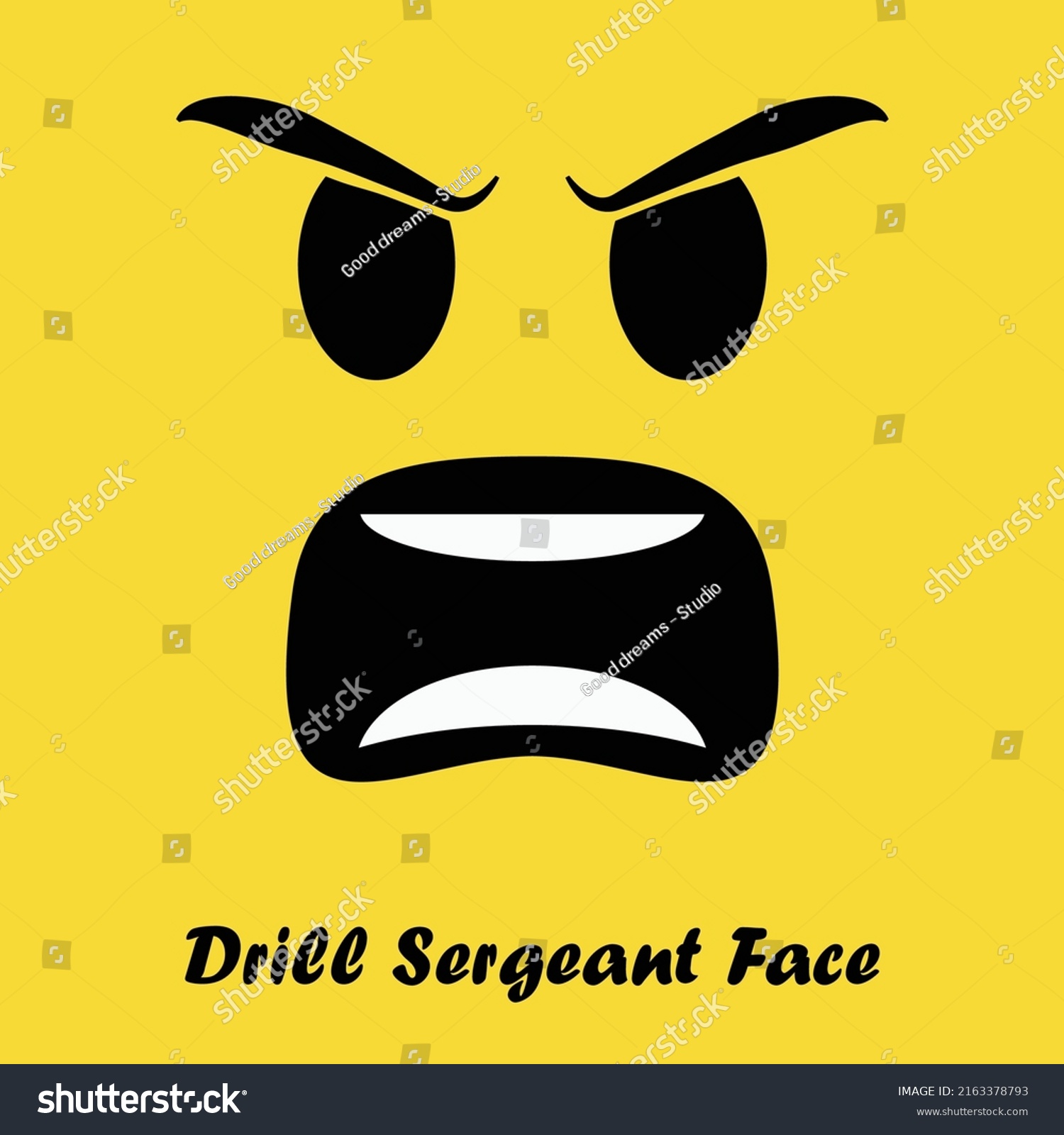 Drill Sergeant Face Face Logo Icon Stock Vector (Royalty Free ...