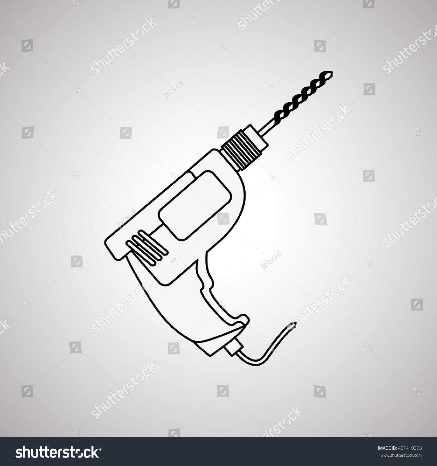 Drill Tool Design Vector Illustration Stock Vector (Royalty Free) 401410393